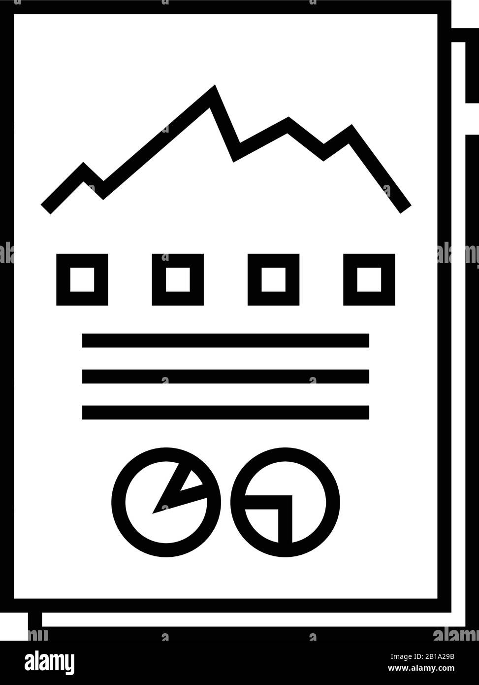 Diagram list line icon, concept sign, outline vector illustration ...