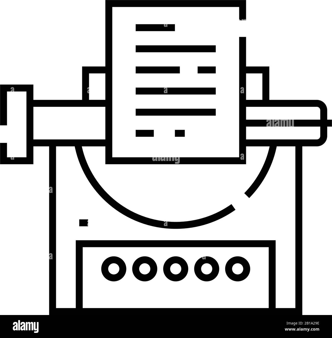 Copywriting line icon, concept sign, outline vector illustration ...
