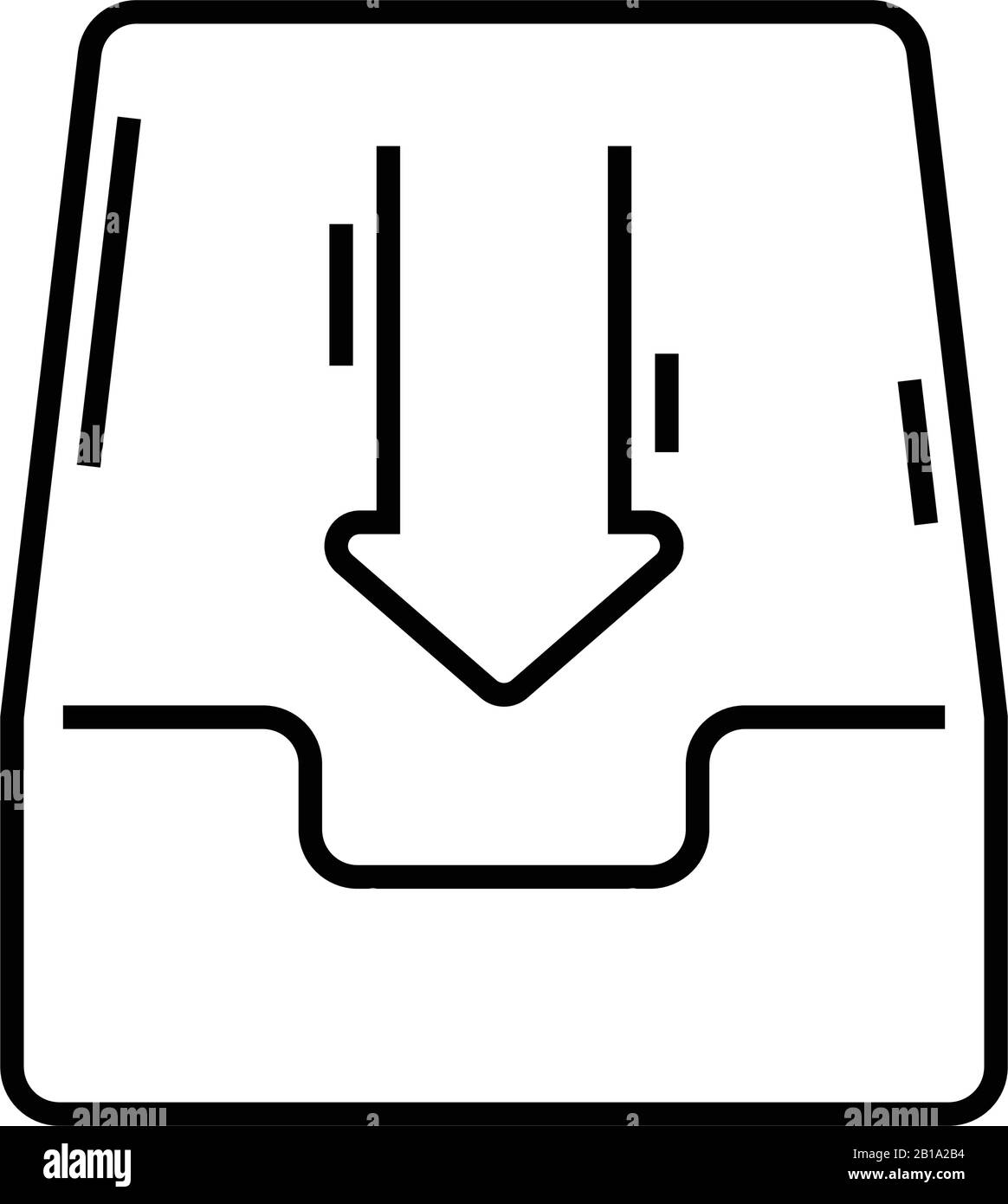 Document case line icon, concept sign, outline vector illustration ...