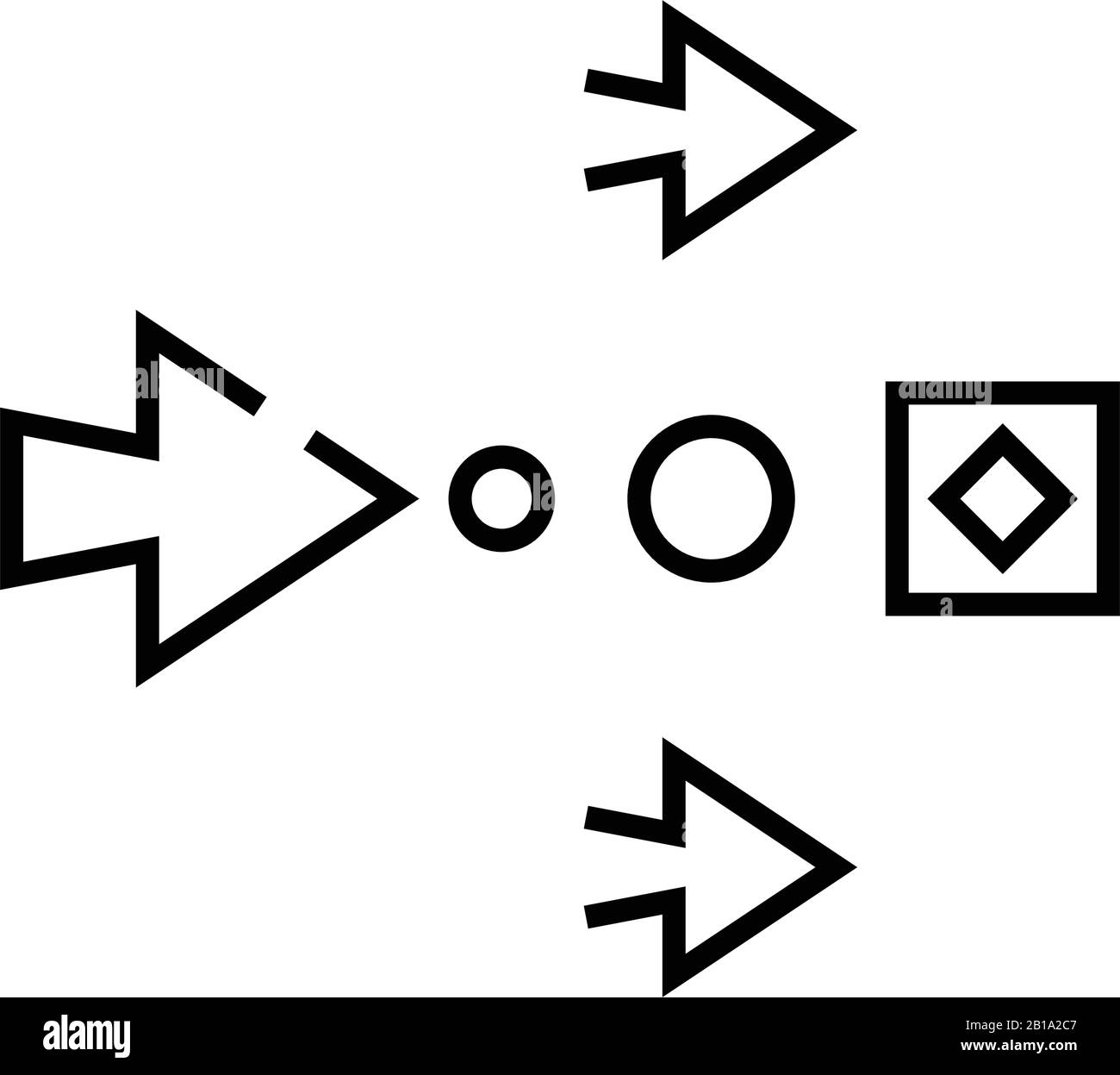 Directions line icon, concept sign, outline vector illustration, linear ...