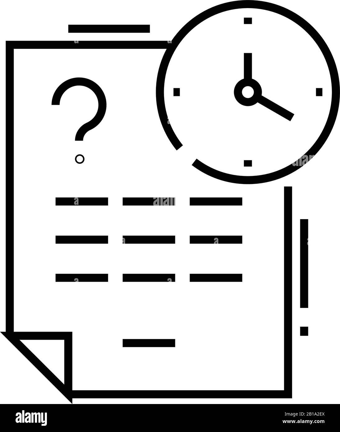 Control work line icon, concept sign, outline vector illustration ...