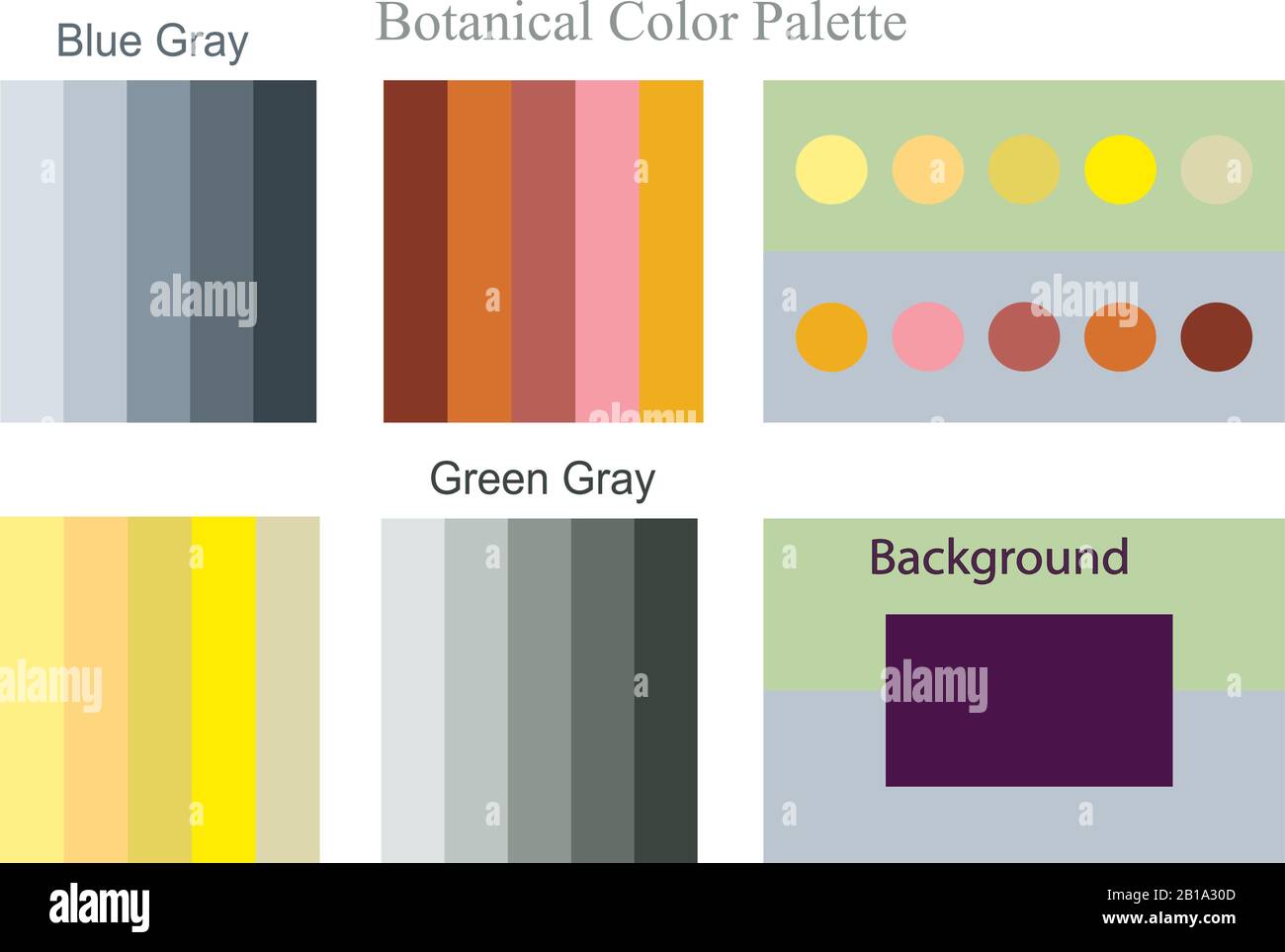 Color trend palette vector illustration. Set samples color design for ...