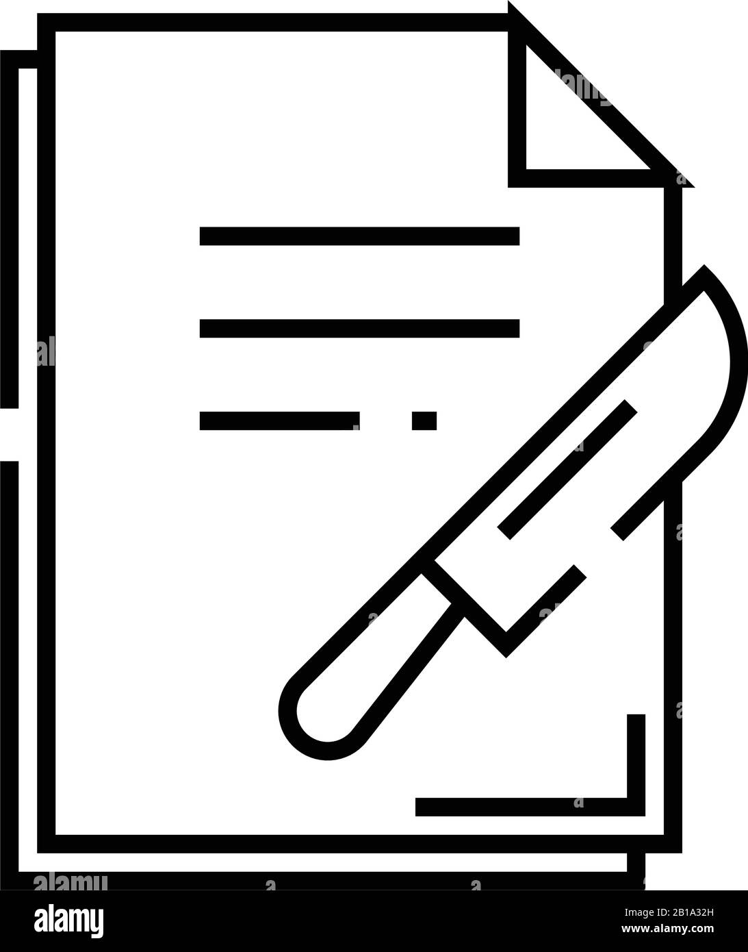 Criminal case line icon, concept sign, outline vector illustration ...