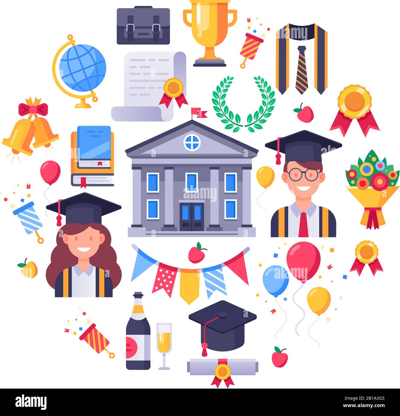 Graduate hat globe hi-res stock photography and images - Alamy