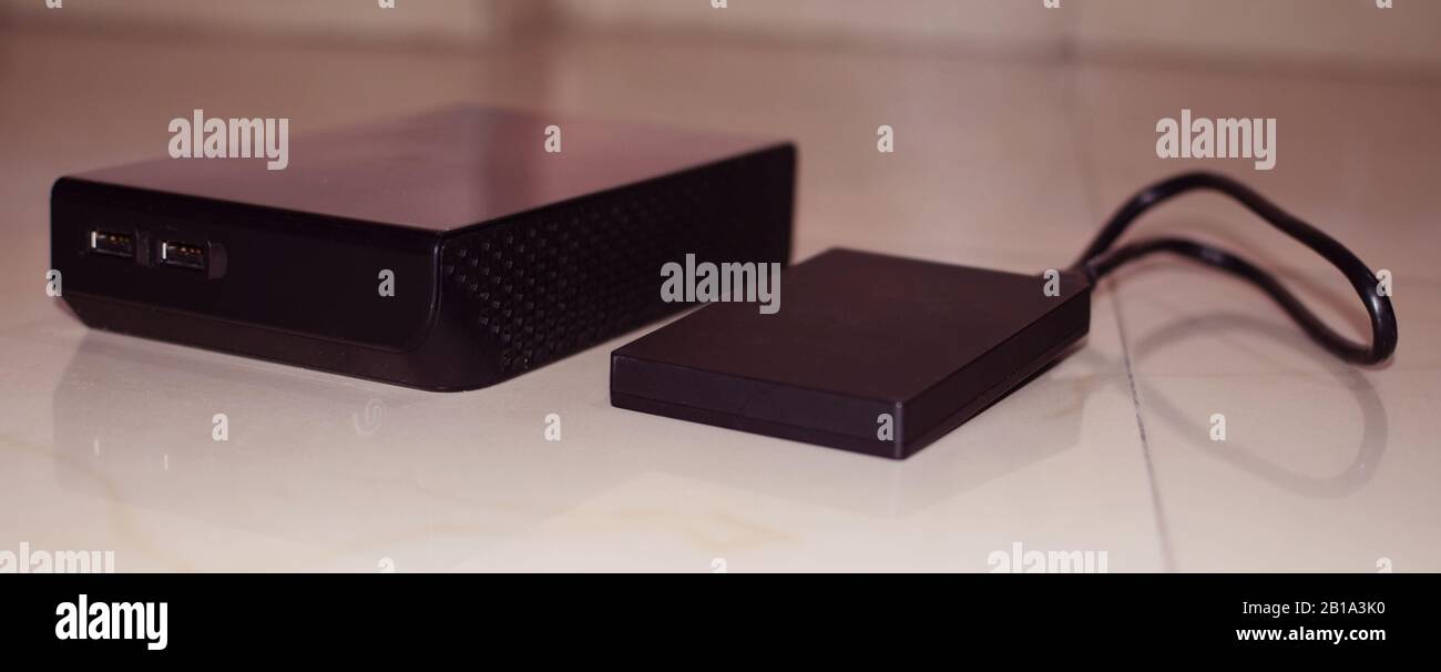 External hard drives and flash drives hi-res stock photography and ...