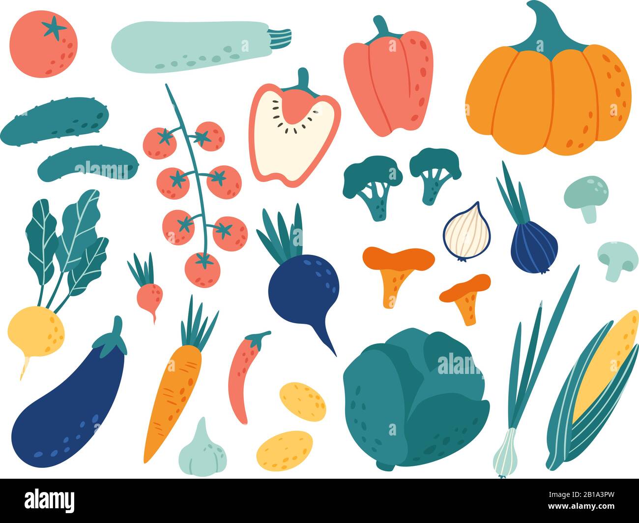 Hand drawn vegetables. Veggies nutrition doodle, organic vegan food and ...
