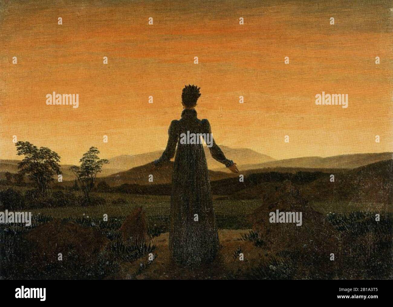 Caspar David Friedrich - Woman before the Rising Sun (Woman before the ...