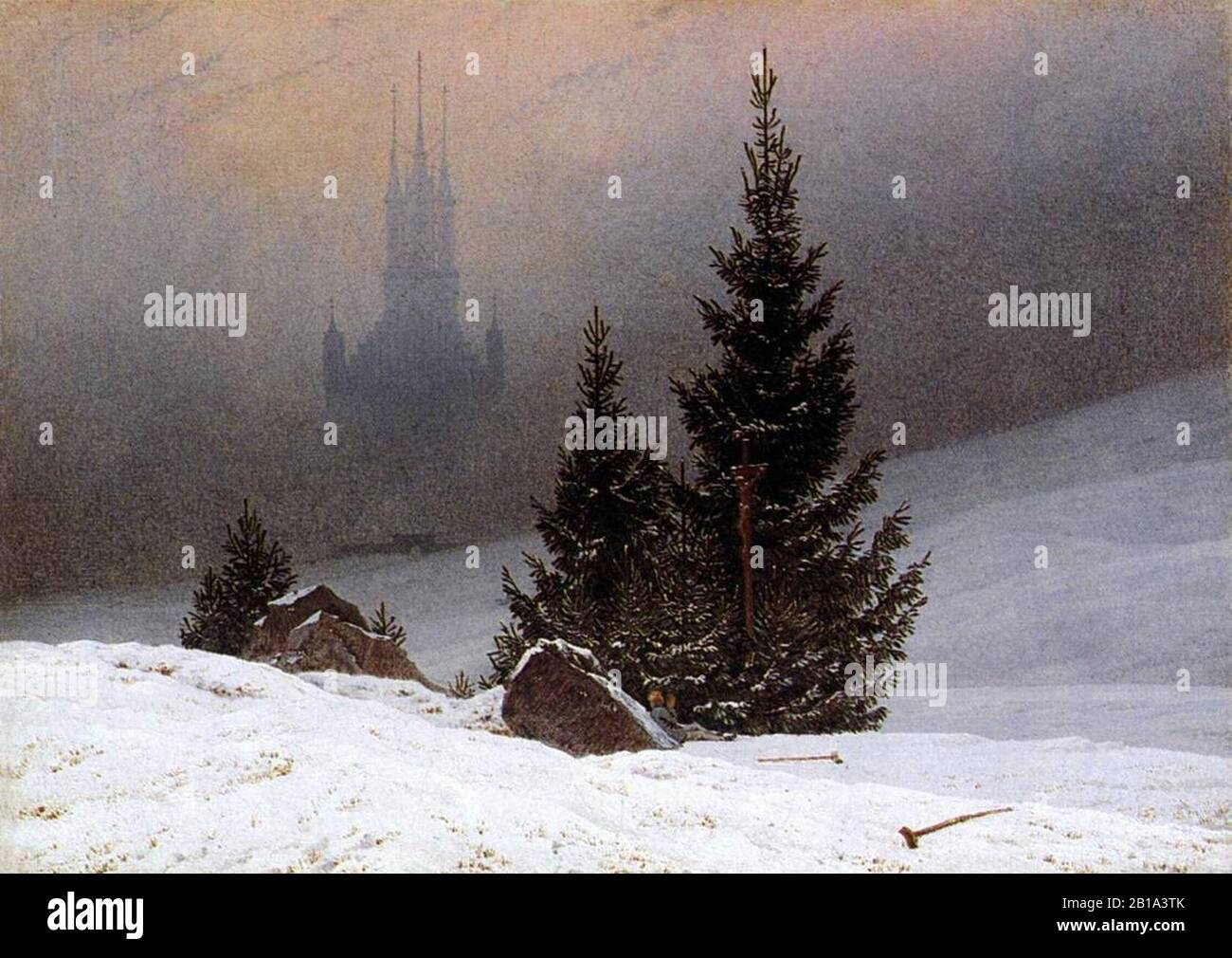 Caspar David Friedrich - Winter Landscape Stock Photo - Alamy