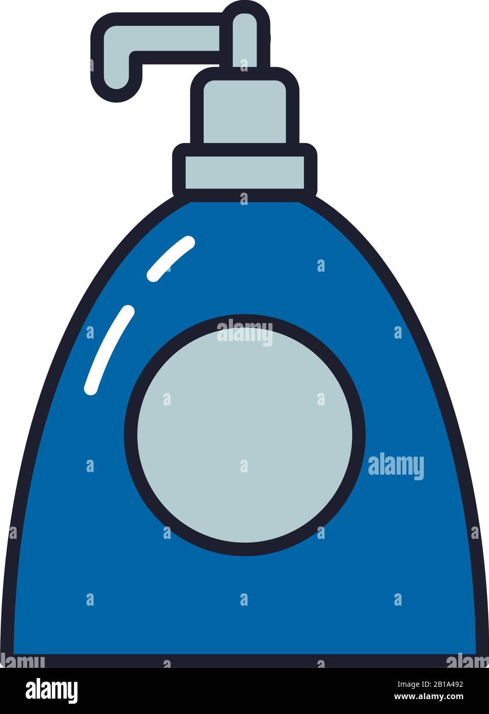 soap dispenser line and fill style icon design, Cleaning service wash ...