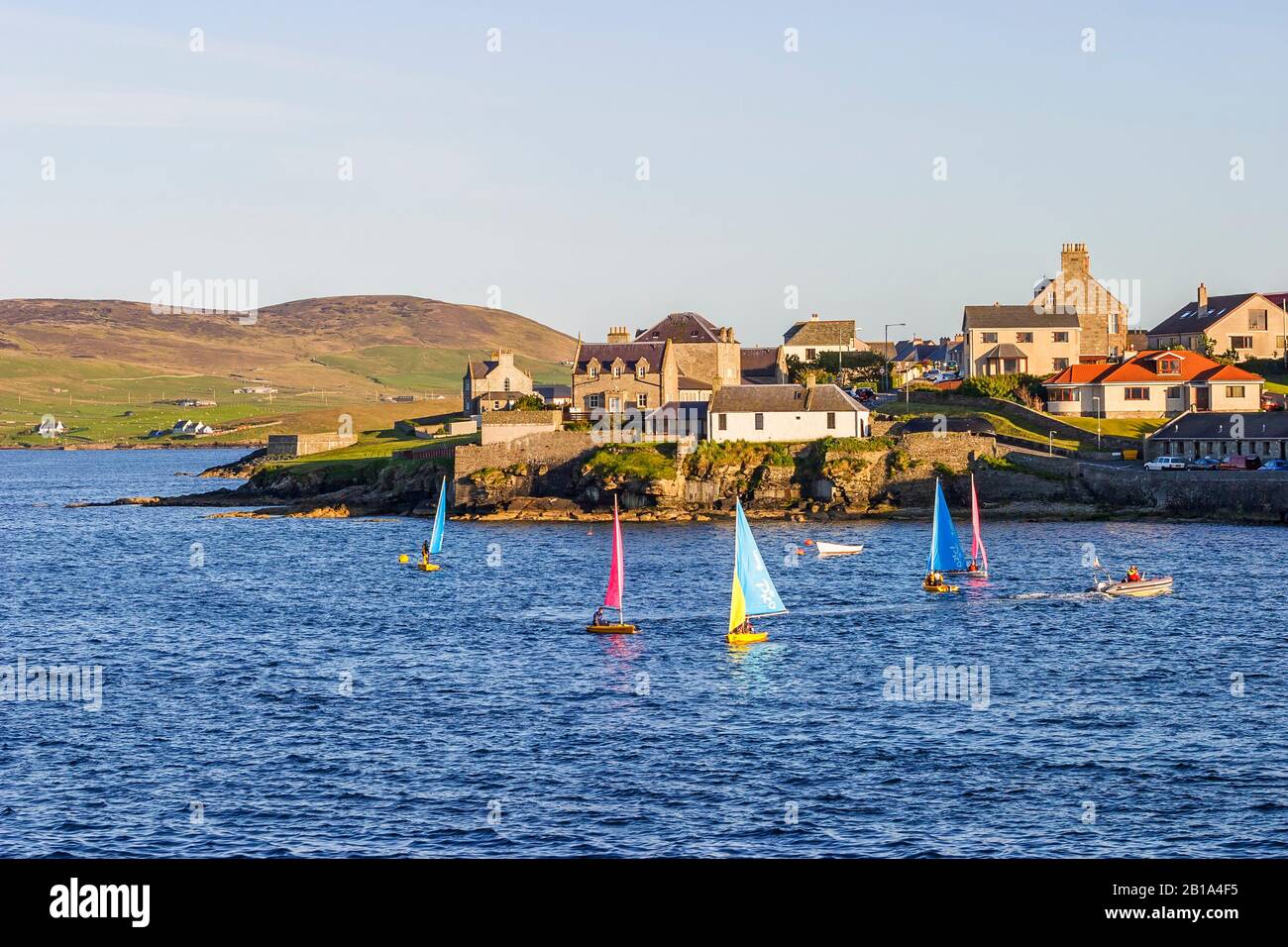 Shetland's archipelago with the city of Lerwick Stock Photo - Alamy