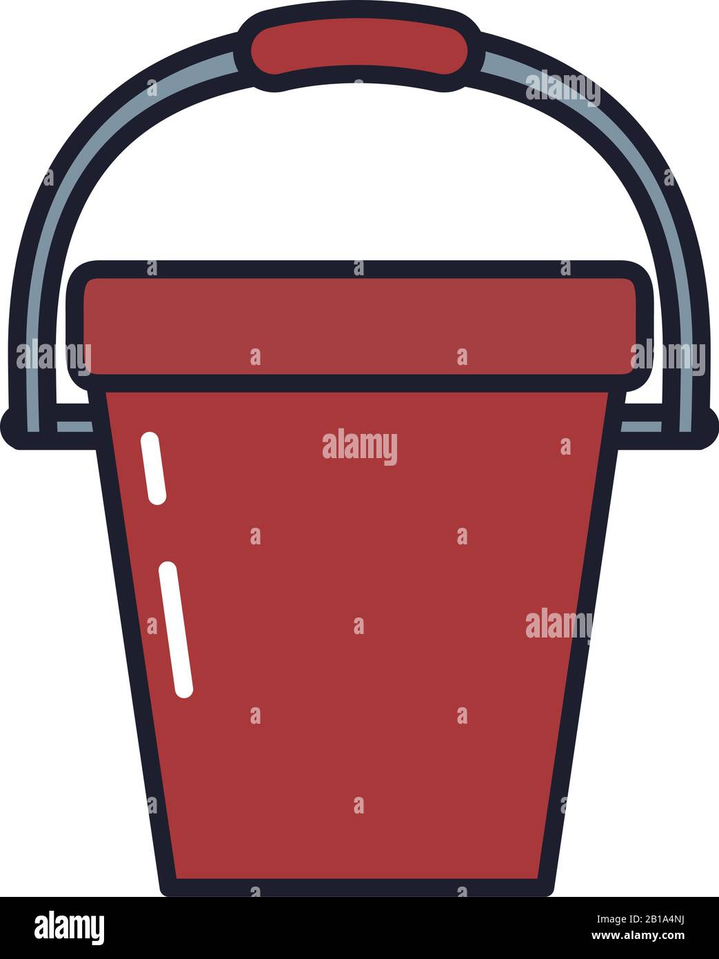 bucket line and fill style icon design, Cleaning service wash home ...