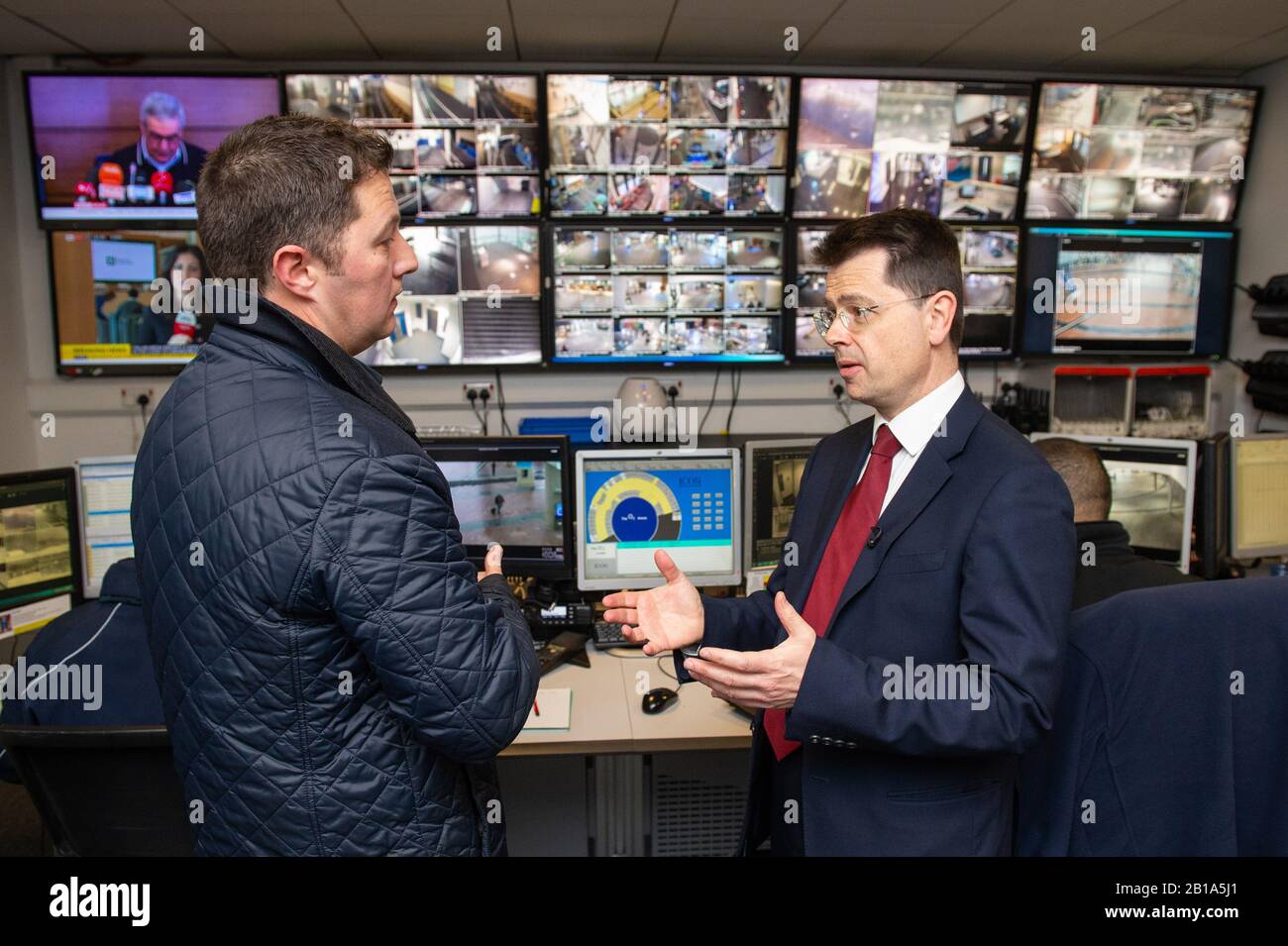 Security Minister James Brokenshire (right) with Head of O2 Arena ...