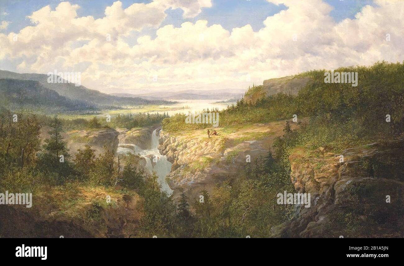 'Falls of Tamahaka' by William Charles Anthony Frerichs Stock Photo - Alamy