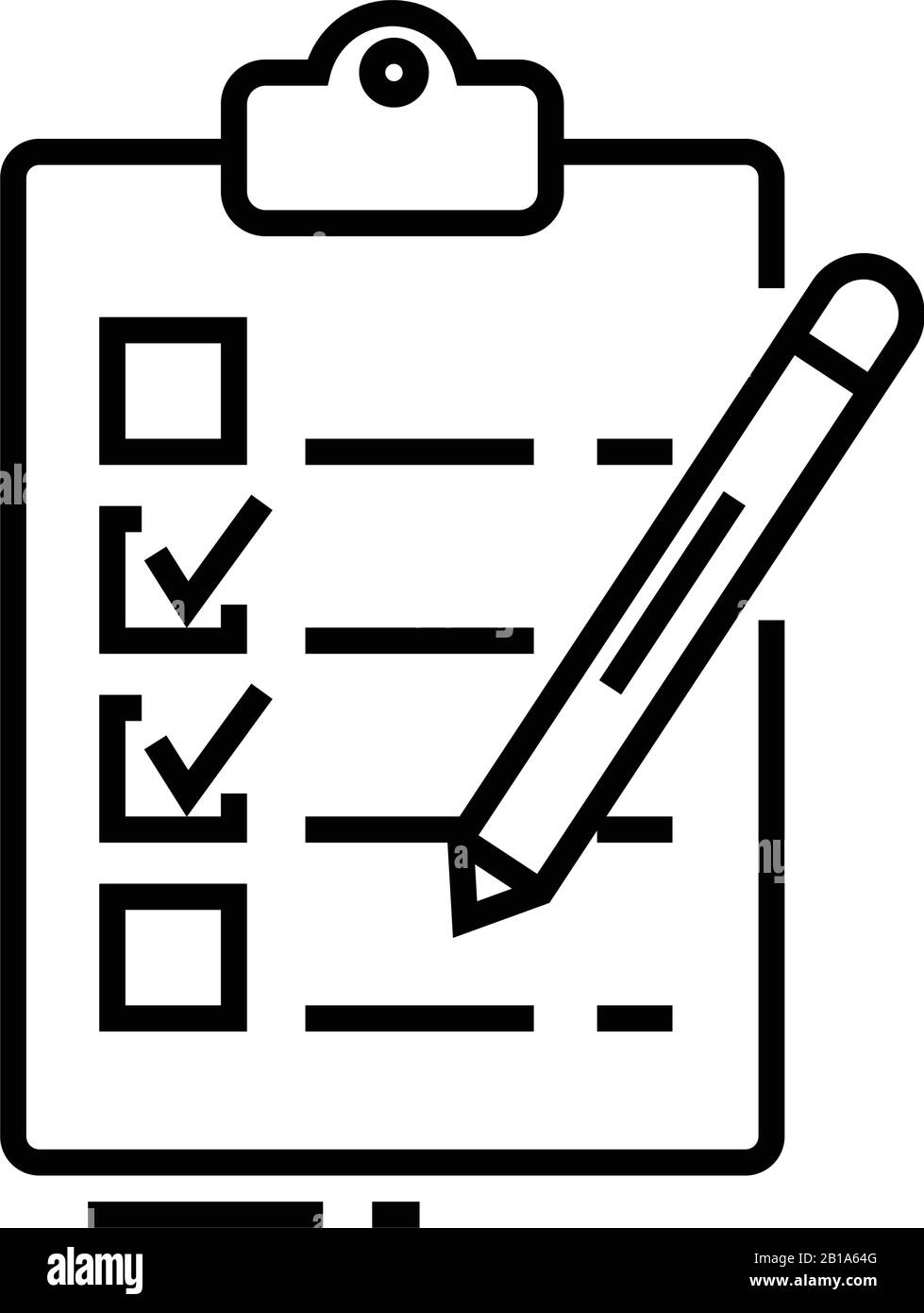 Daily plans line icon, concept sign, outline vector illustration ...