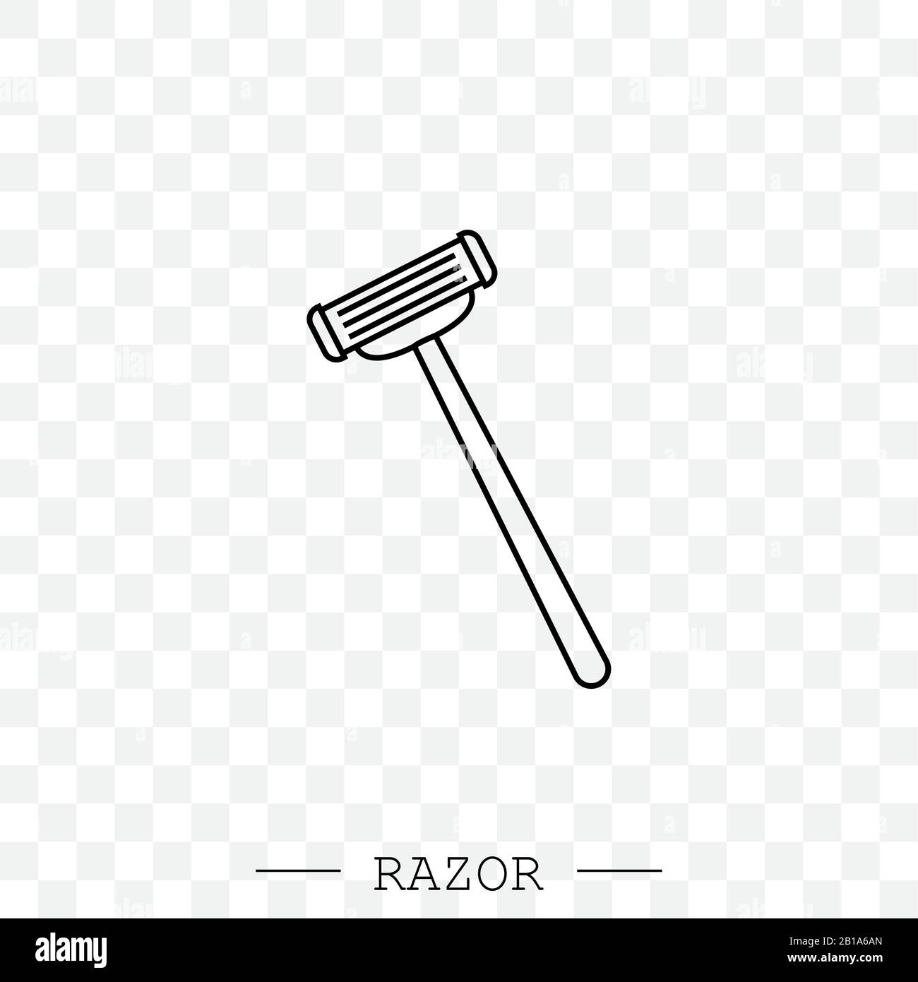 razor vector line, linear icon. Shaving men razor icon. Simple ...