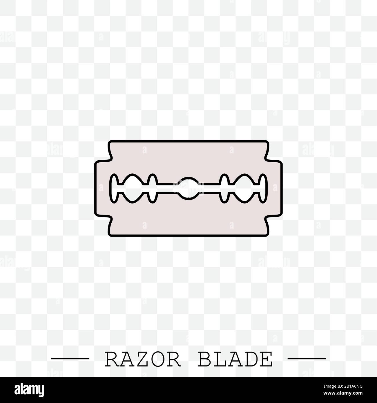 Razor blade vector icon. Barber logo design element color Stock Vector ...