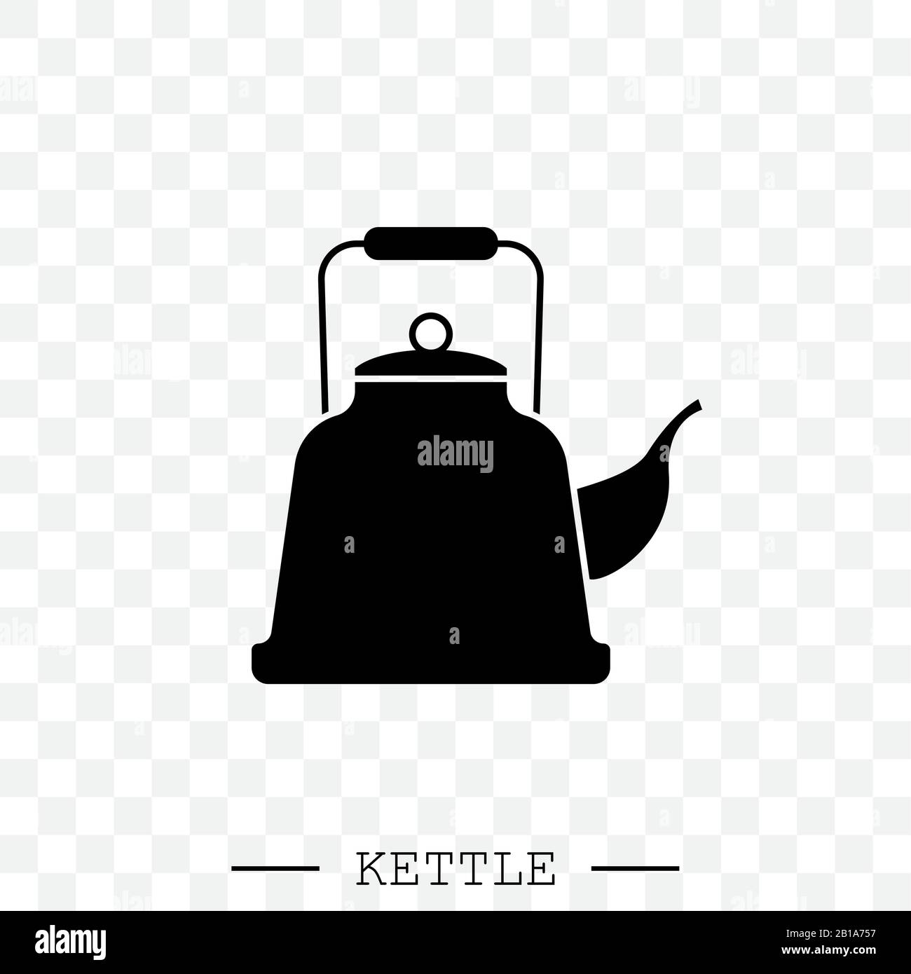 kettle icon vector. Teapot logo. kettle gas black. Black Kettle with ...