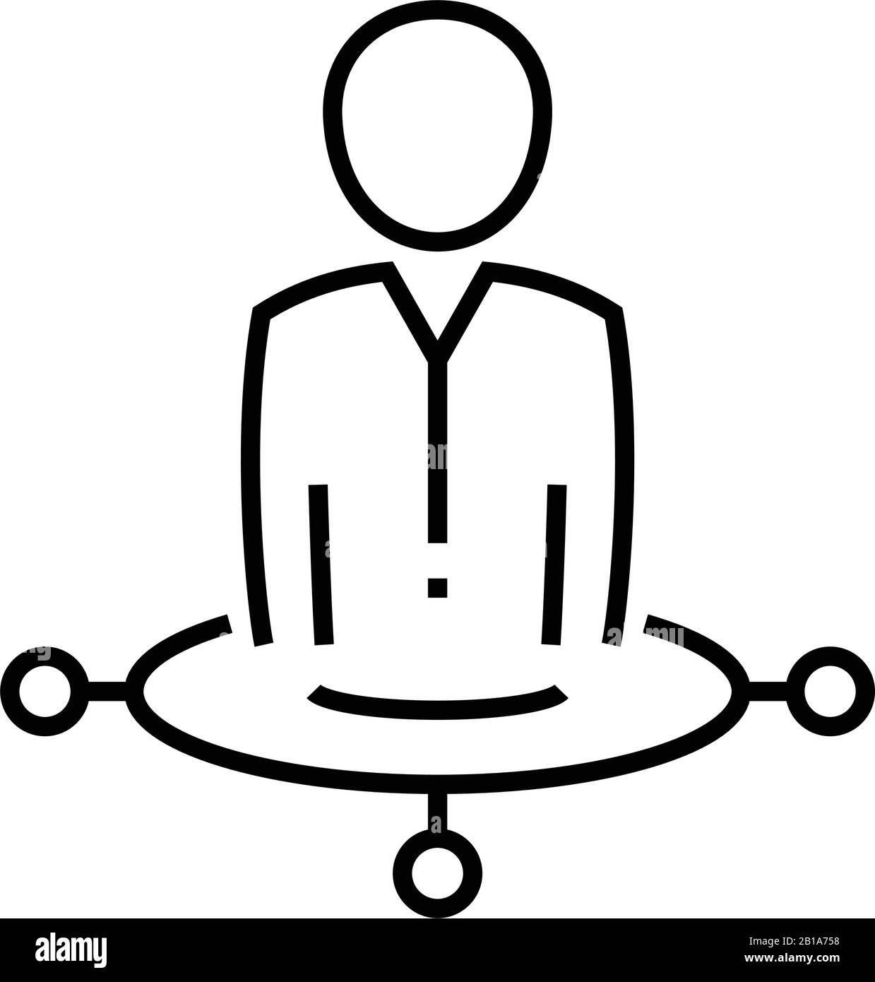 Different tasks line icon, concept sign, outline vector illustration ...