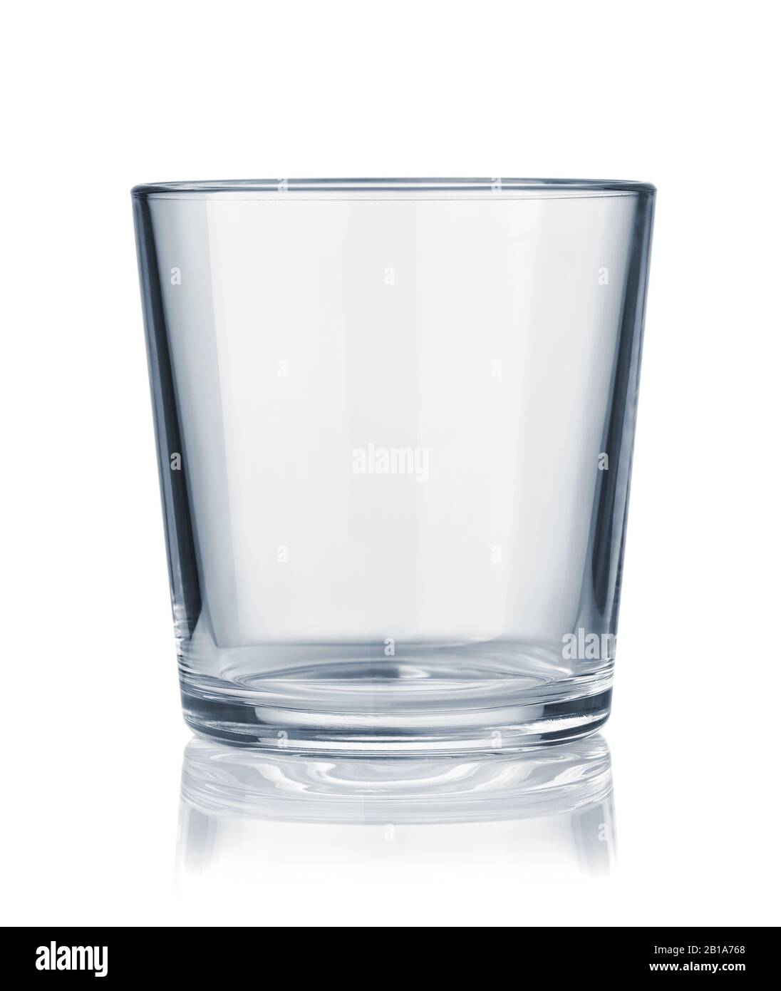 Front view of empty rocks glass isolated on white Stock Photo - Alamy