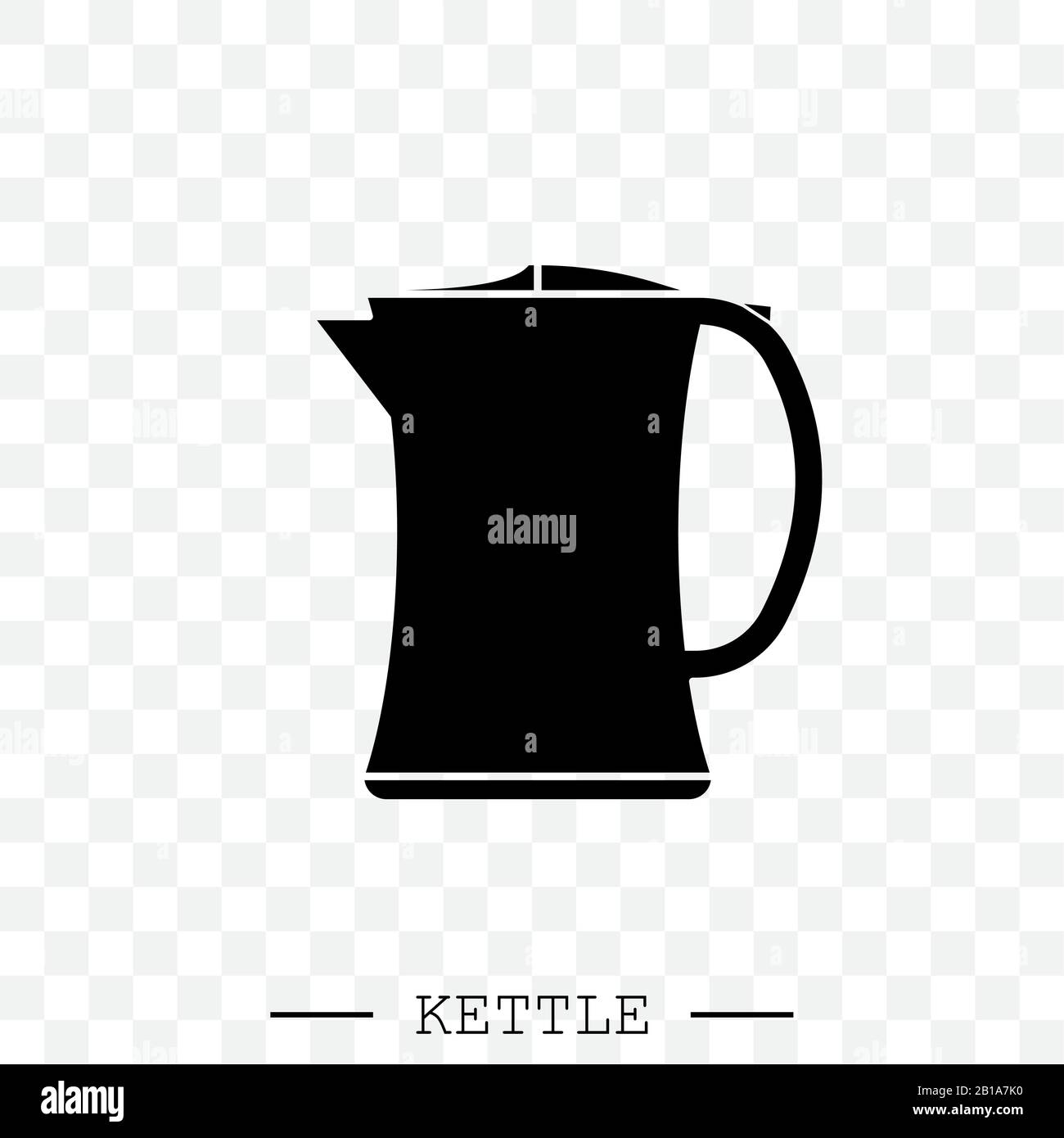 kettle icon vector. Teapot logo black. kettle electric for app ...