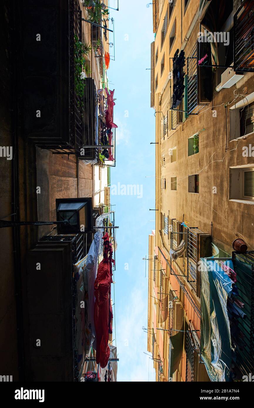 Spanish street view Stock Photo - Alamy