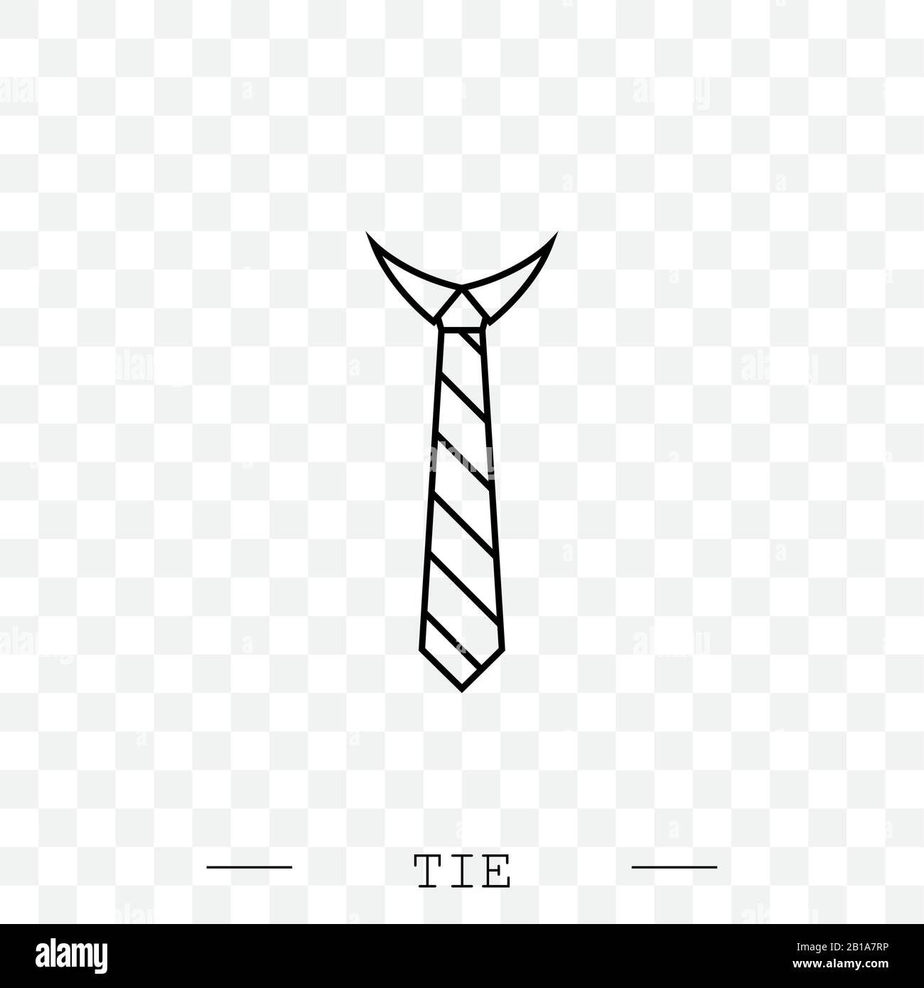 Tie Icon line, linear Vector Illustration On white Background Eps 10 ...