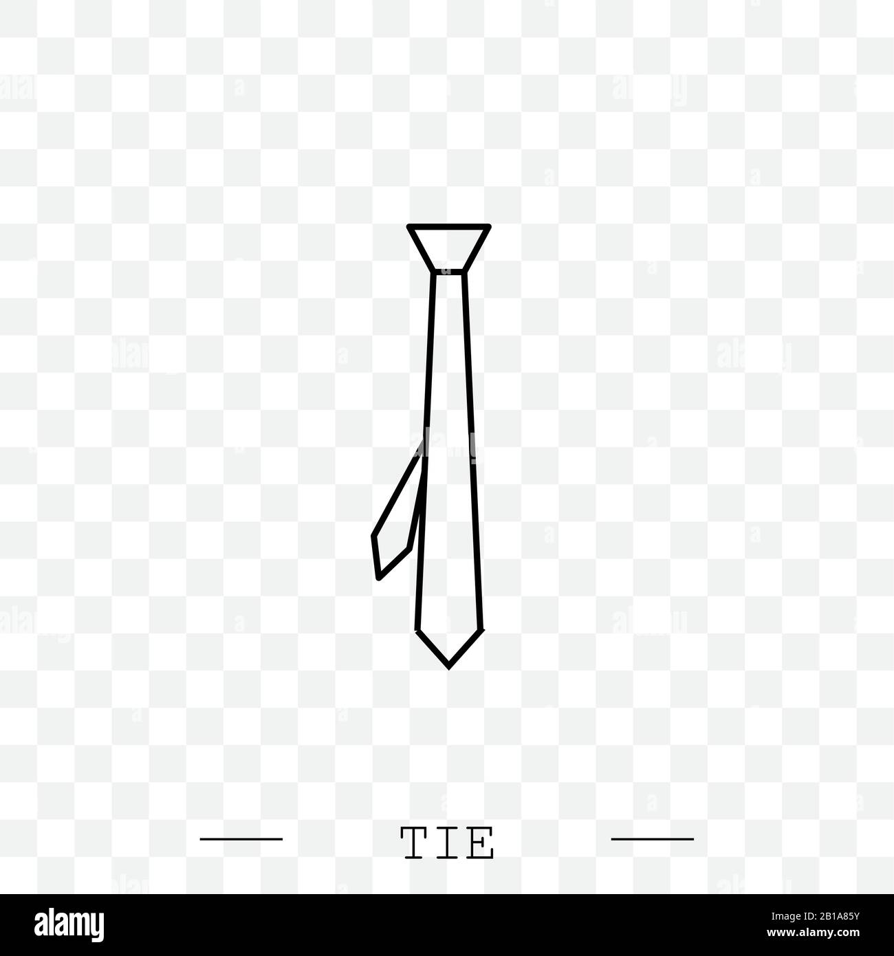 Tie Icon line, linear Vector Illustration On white Background Eps 10 ...