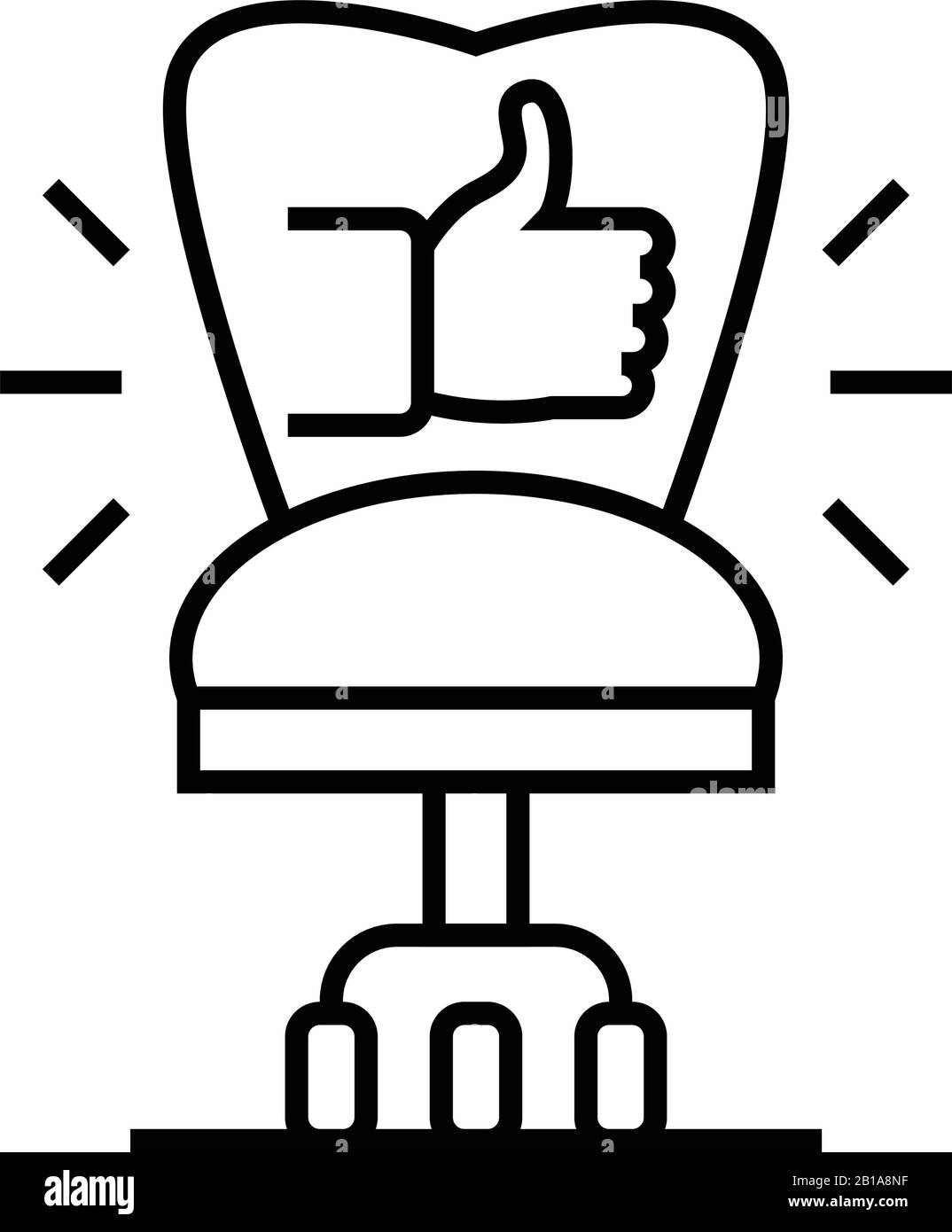 Director chair line icon, concept sign, outline vector illustration ... Director chair line icon, concept sign, outline vector illustration ...