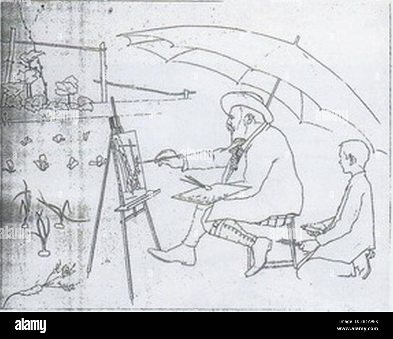 Frédéric Wenz - l'artiste peintre au travail Stock Photo - Alamy