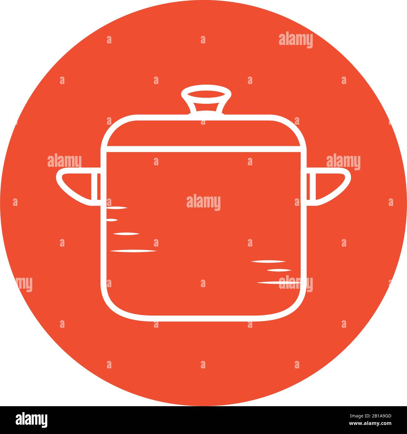 pot block style icon design, Cook kitchen Eat food restaurant home menu ...