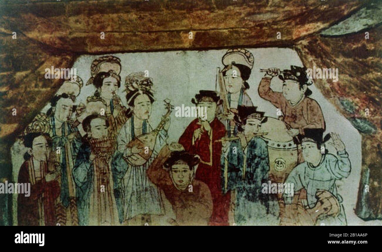 Fresco of the Tomb of Chao Ta-wêng 2 Stock Photo - Alamy