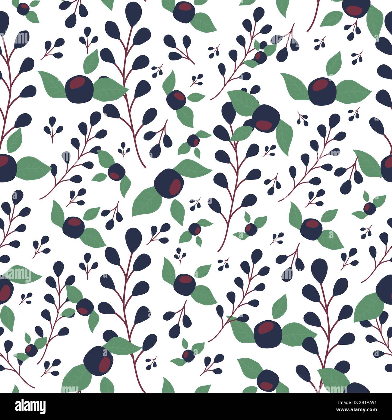 Vector floral pattern with flowers and leaves. gentle, spring floral ...