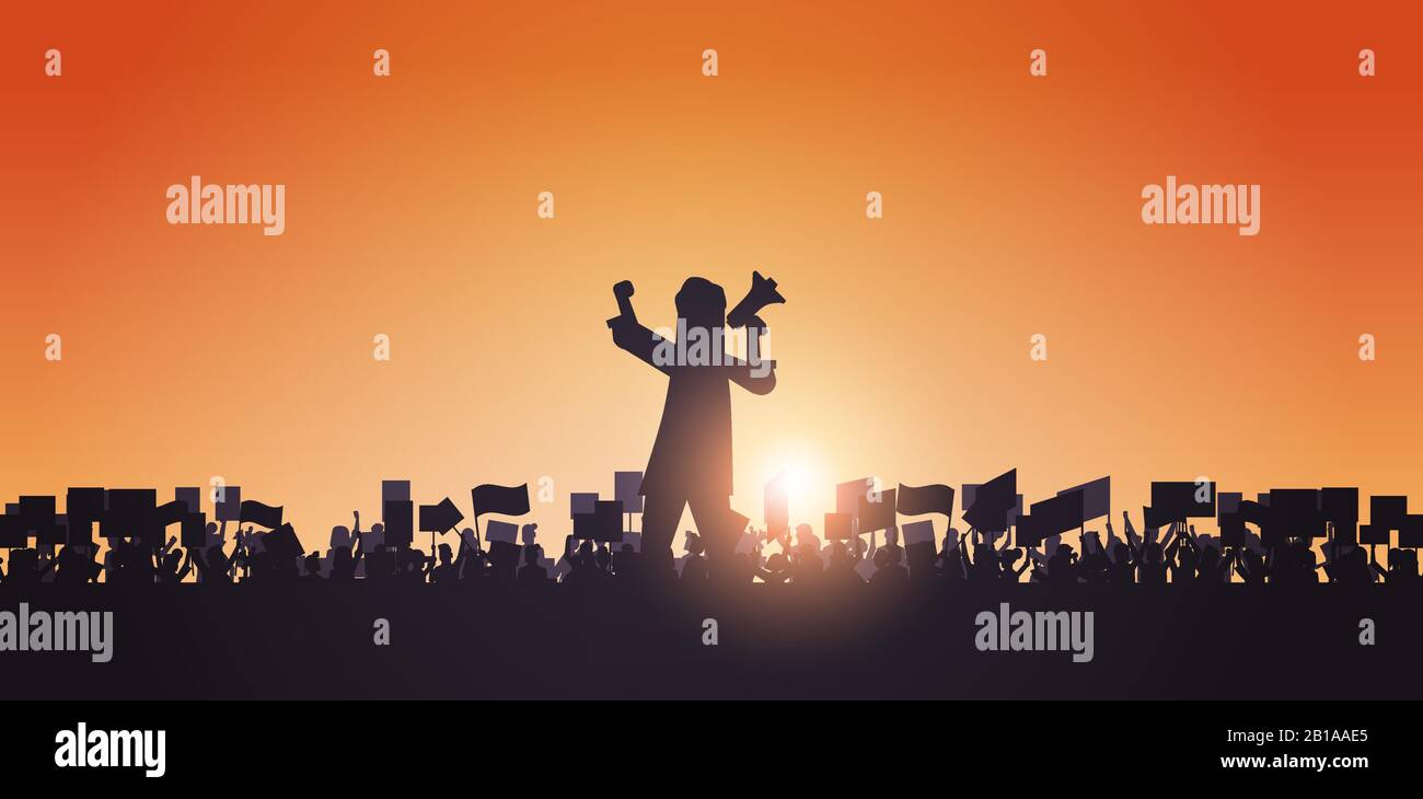 Man holding placard over Stock Vector Images - Alamy