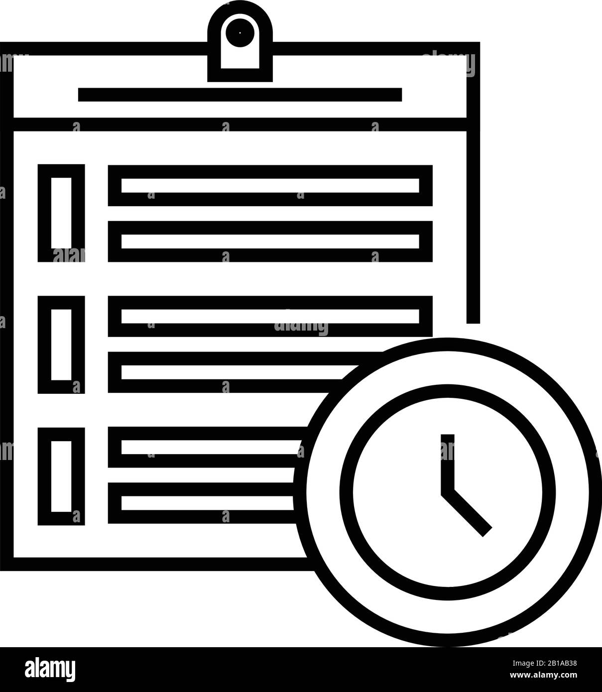 Daily targets line icon, concept sign, outline vector illustration ...