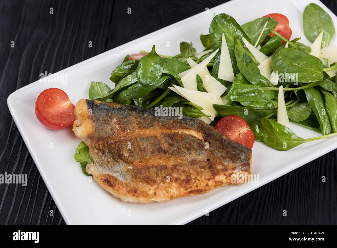 Grilled Dorado fish fillet Stock Photo - Alamy