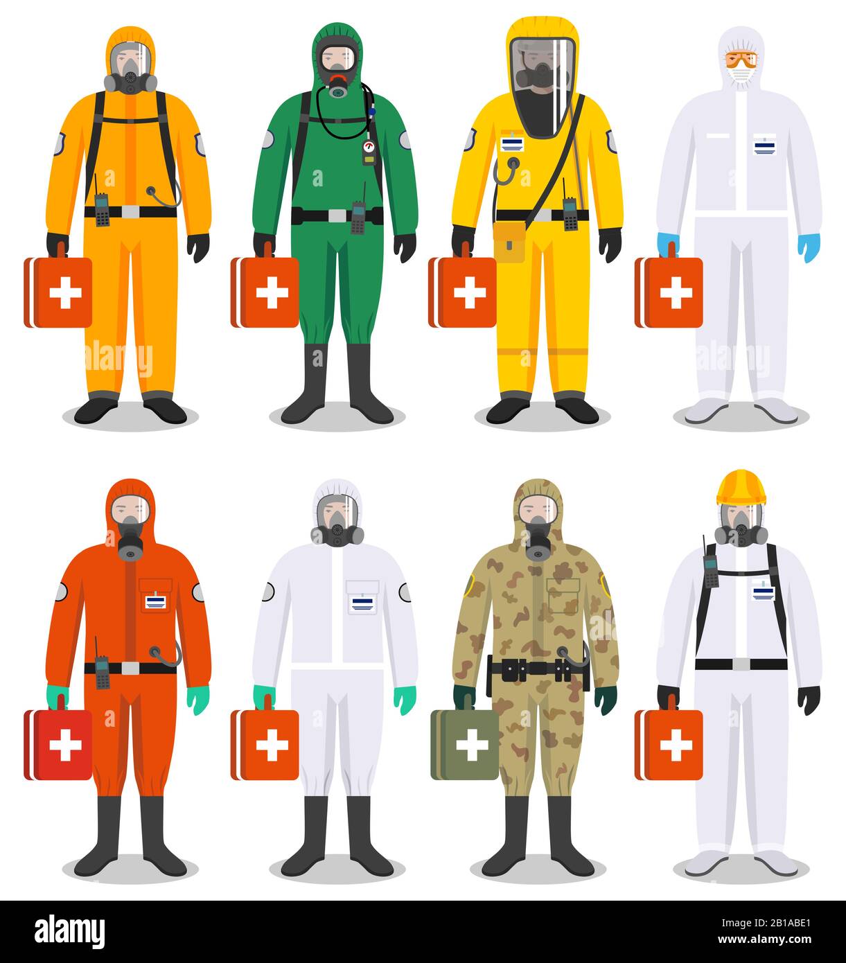 Medical concept. Detailed illustration different doctors in differences ...