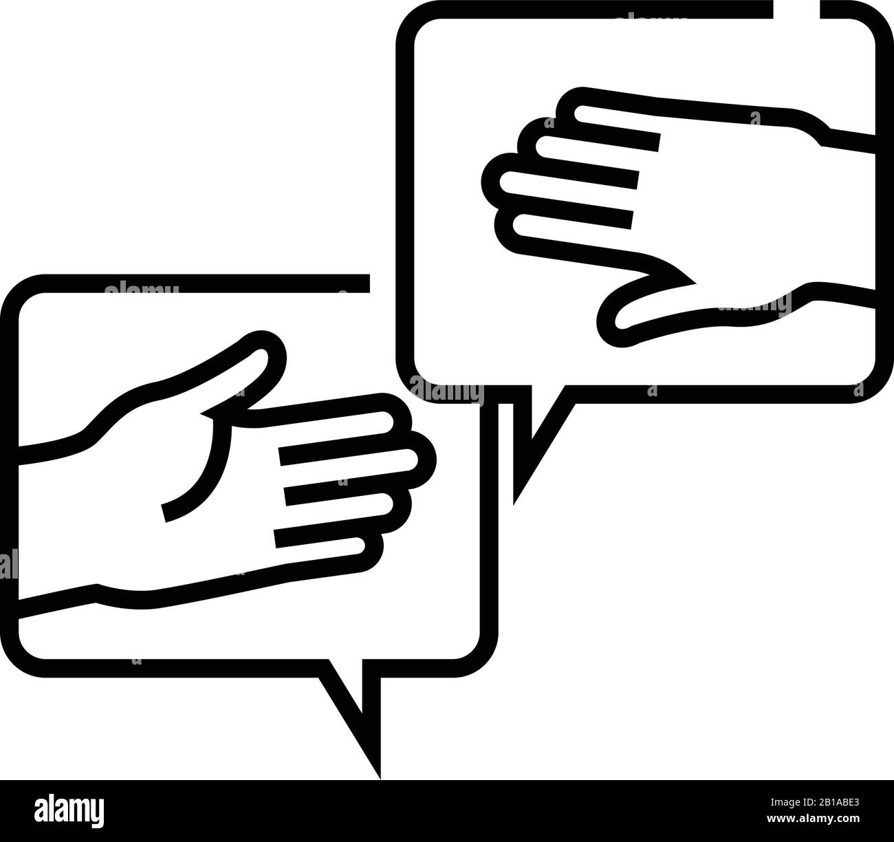 Connection Line Icon Concept Sign Outline Vector Illustration Linear Symbol Stock Vector