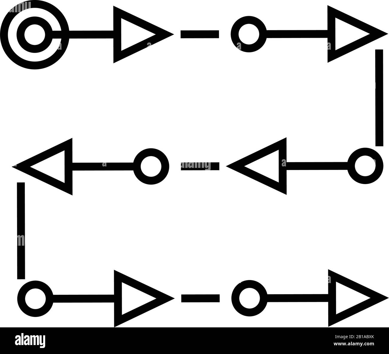 Directions line icon, concept sign, outline vector illustration, linear ...