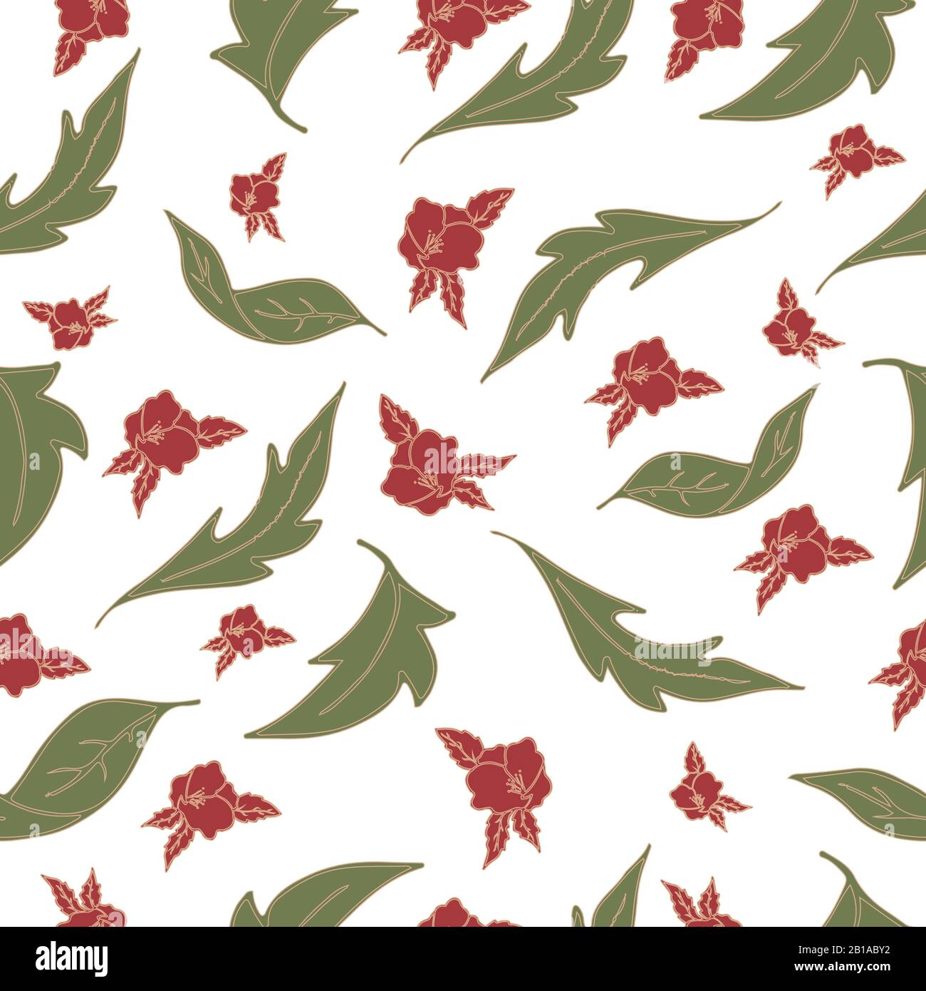 trendy 2020 fabric vintage colors seamless pattern, rose vector ...
