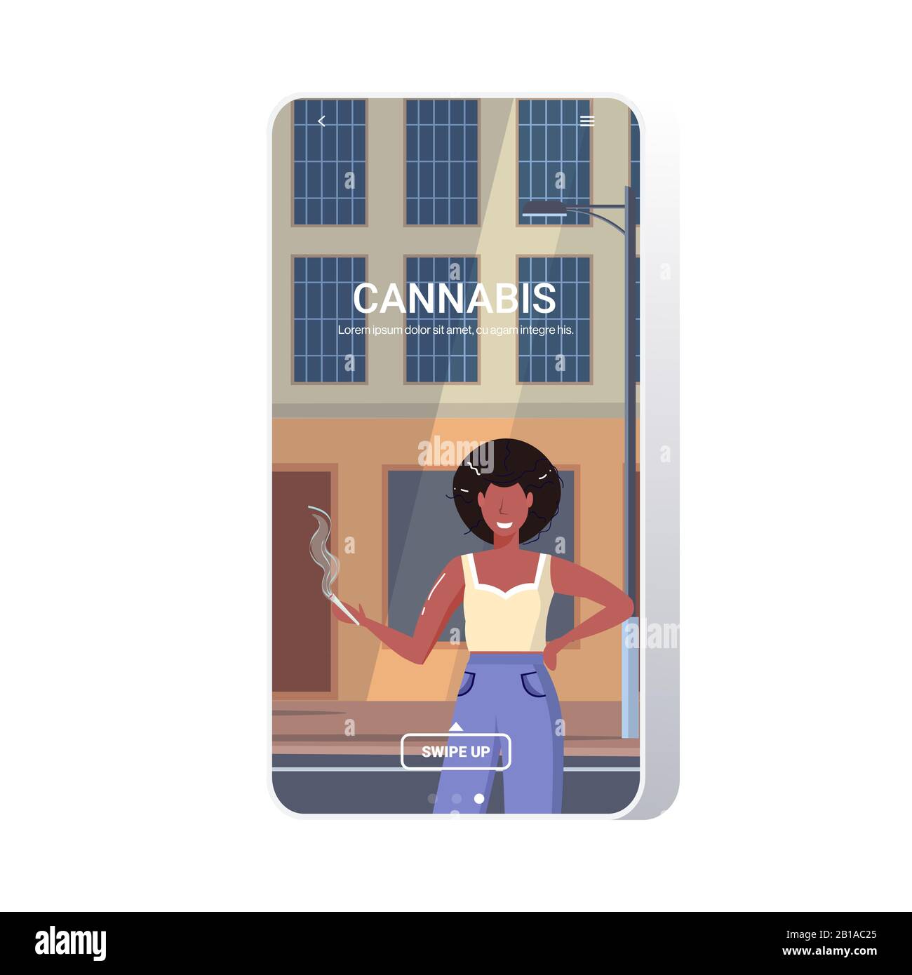 african american woman smoking marijuana joint drugs consumption ...