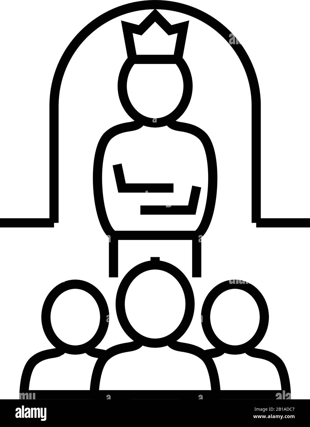 Director conference line icon, concept sign, outline vector ...