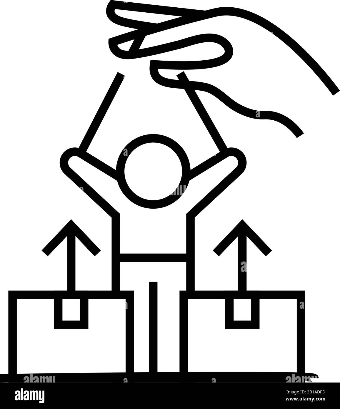 Consumer baskets line icon, concept sign, outline vector illustration ...