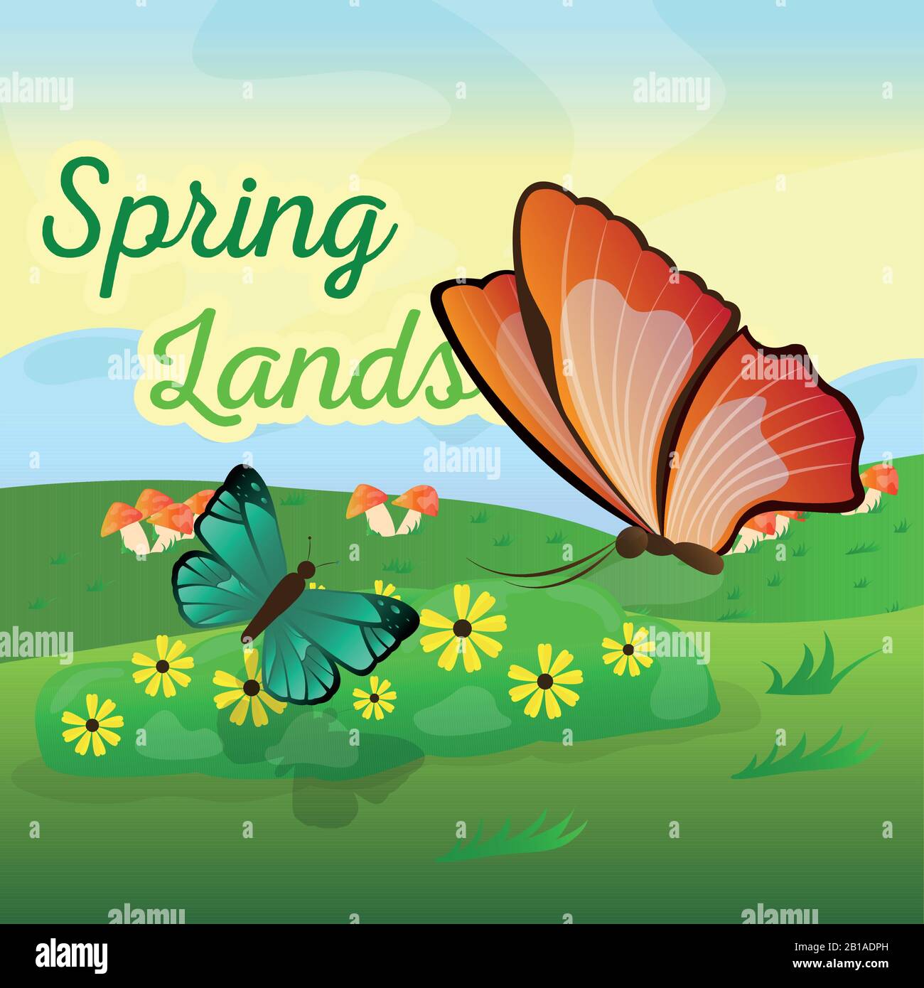Natural spring landscape Stock Vector Image & Art - Alamy