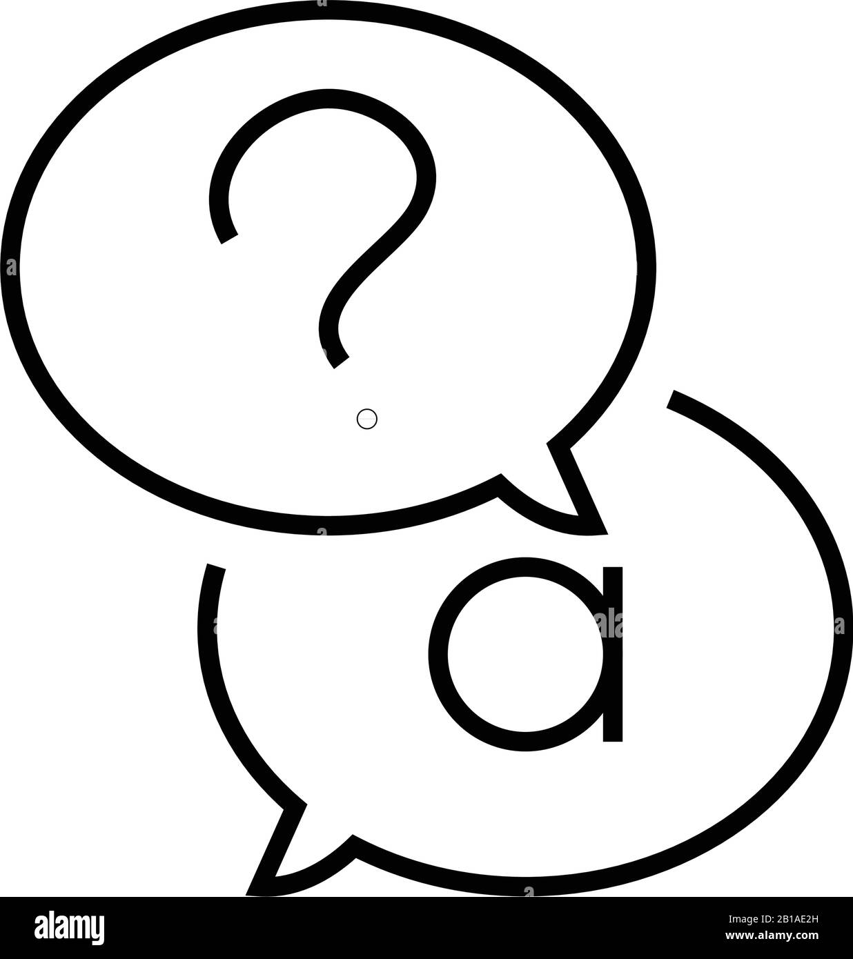 Dialog line icon, concept sign, outline vector illustration, linear ...