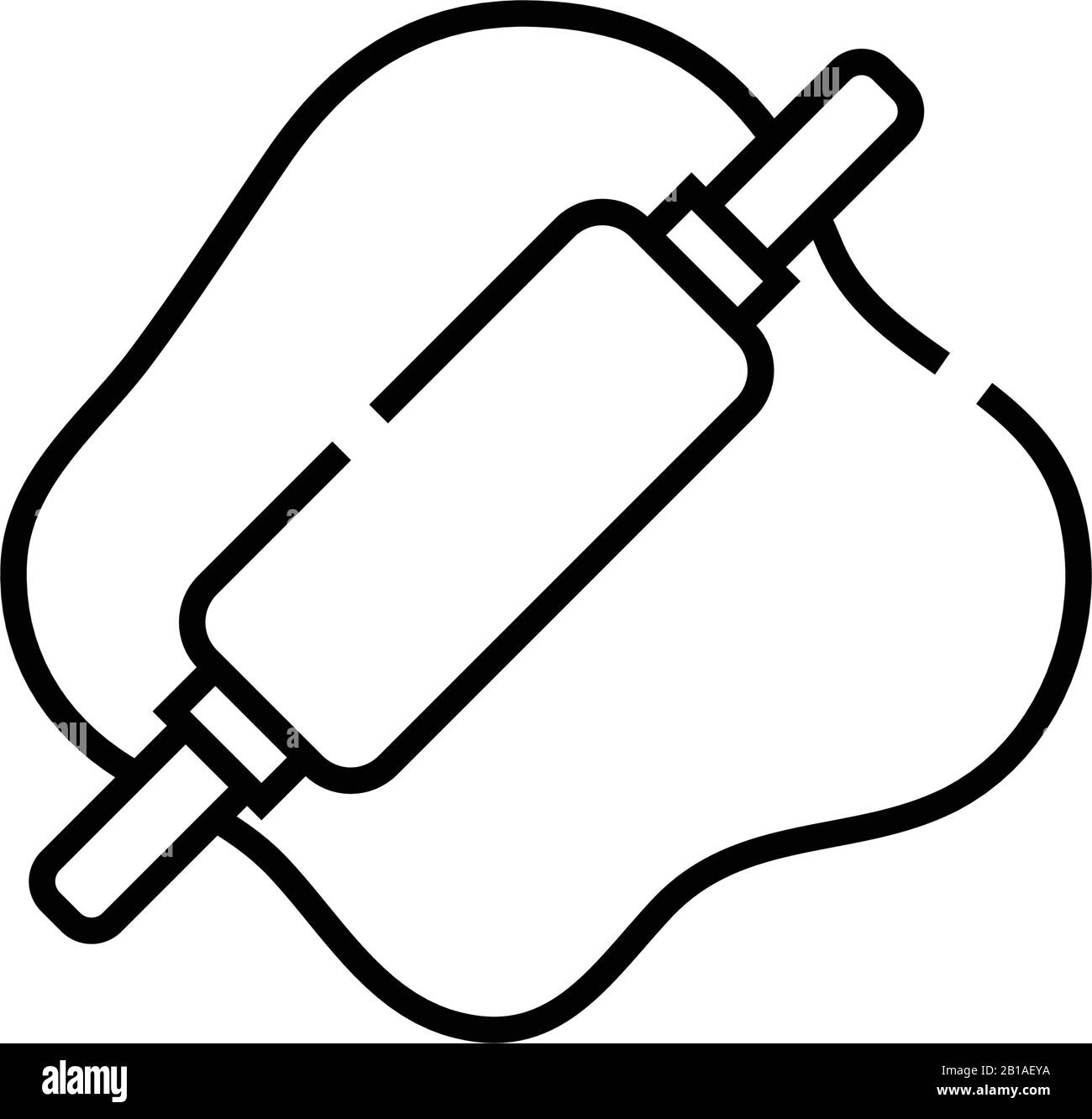 Dough line icon, concept sign, outline vector illustration, linear ...