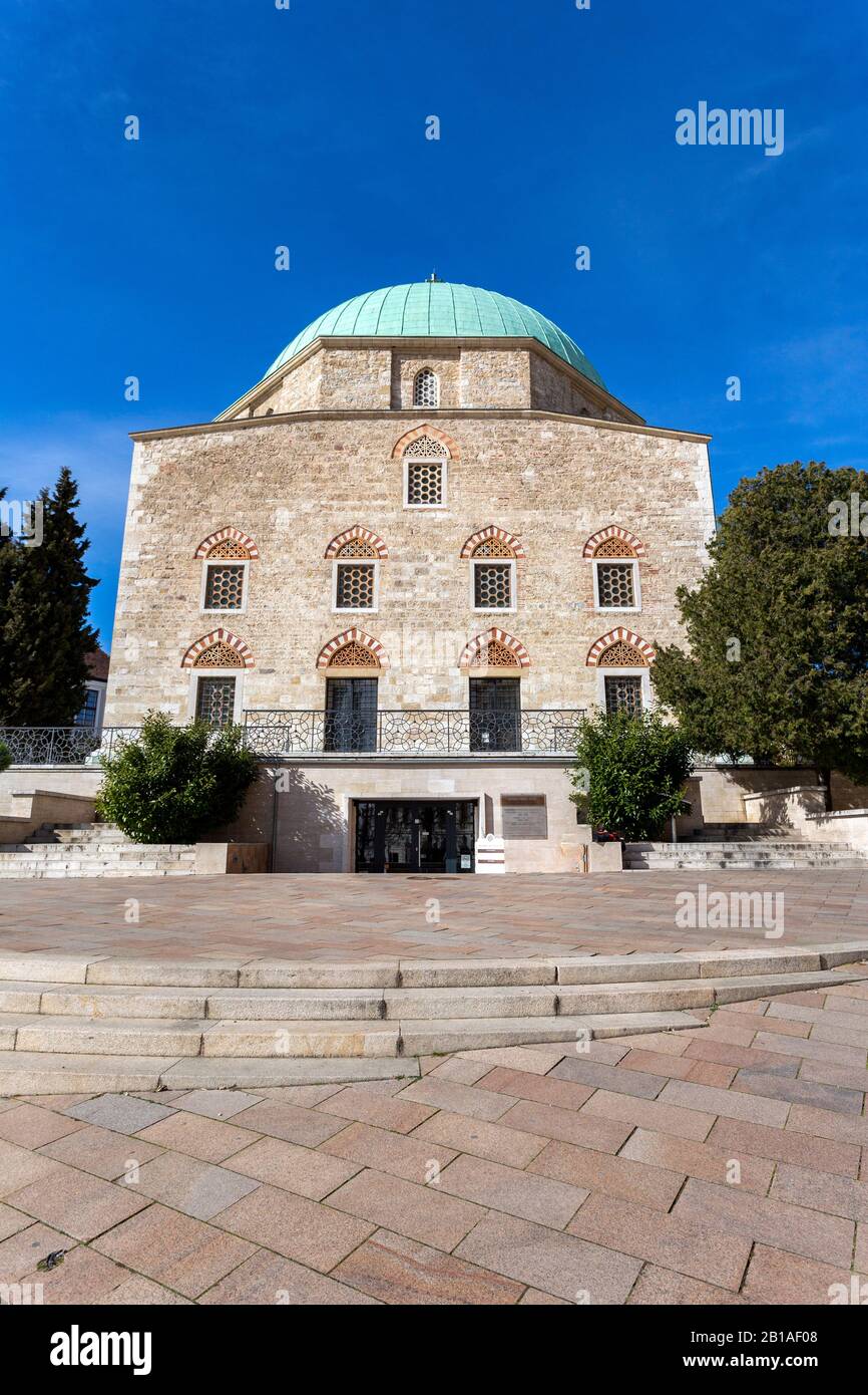 The mosque of pasha Qasim the Victorious in Pecs, Hungary Stock Photo ...