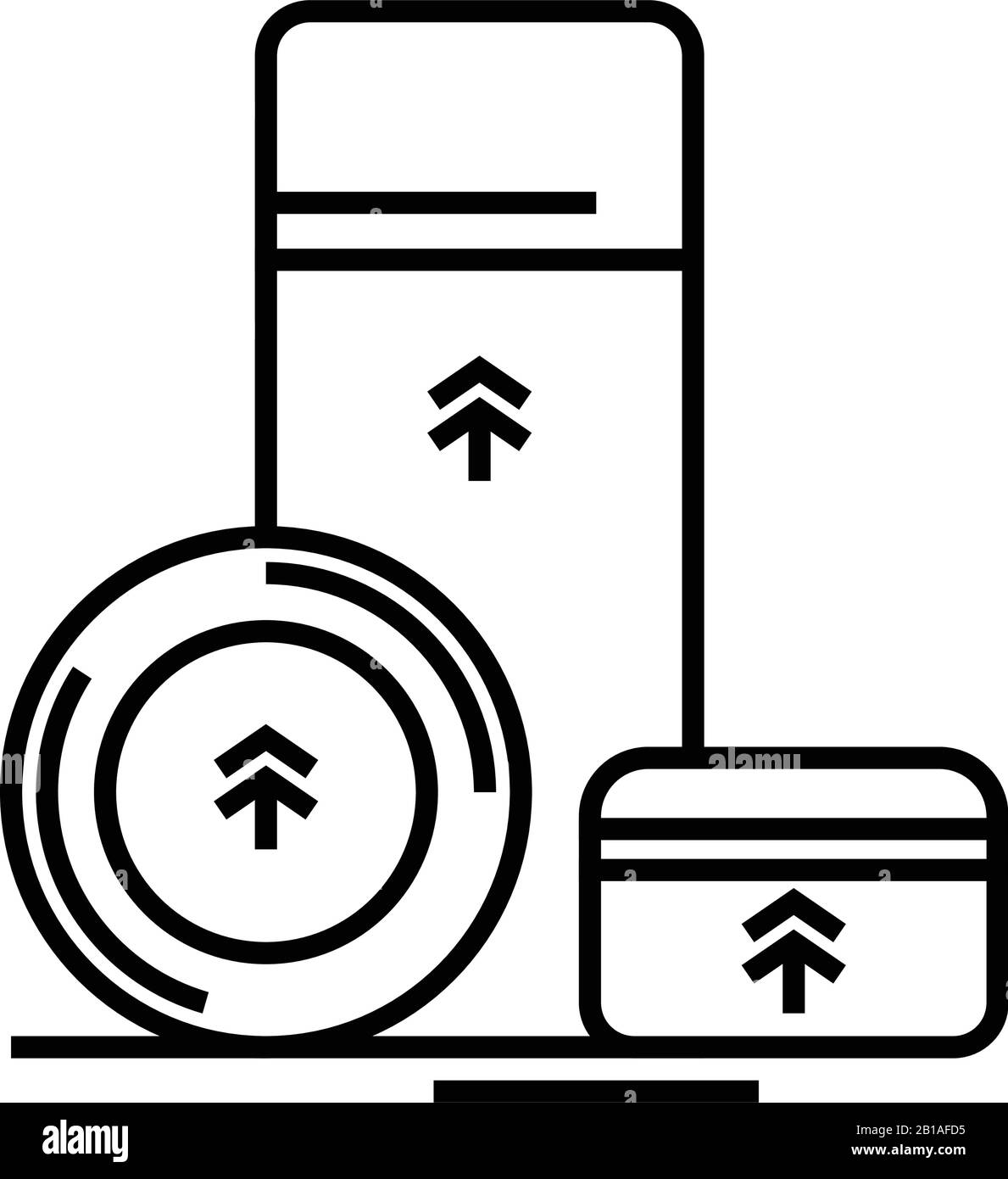 Cosmetic perfume line icon, concept sign, outline vector illustration ...