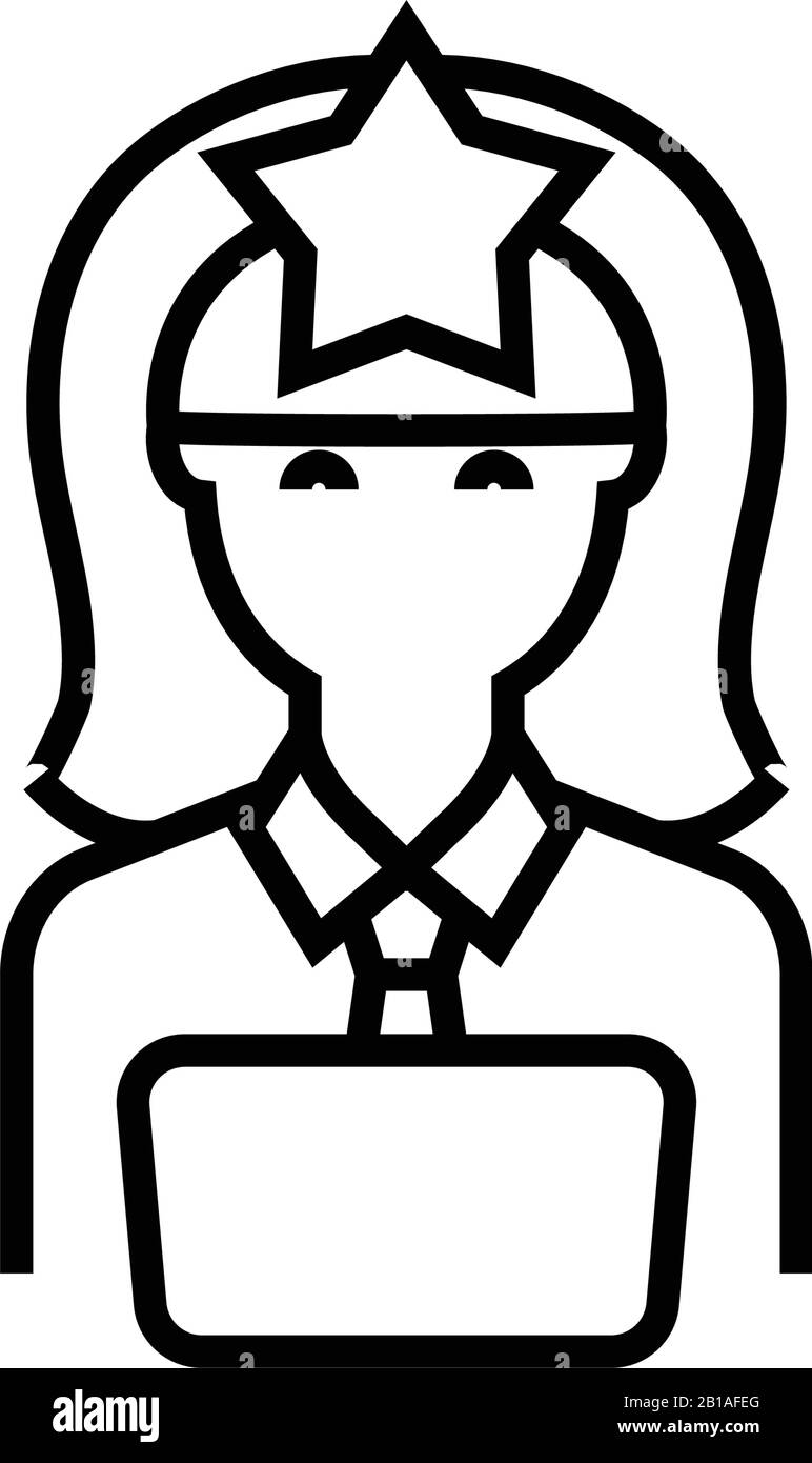 Creative master line icon, concept sign, outline vector illustration ...