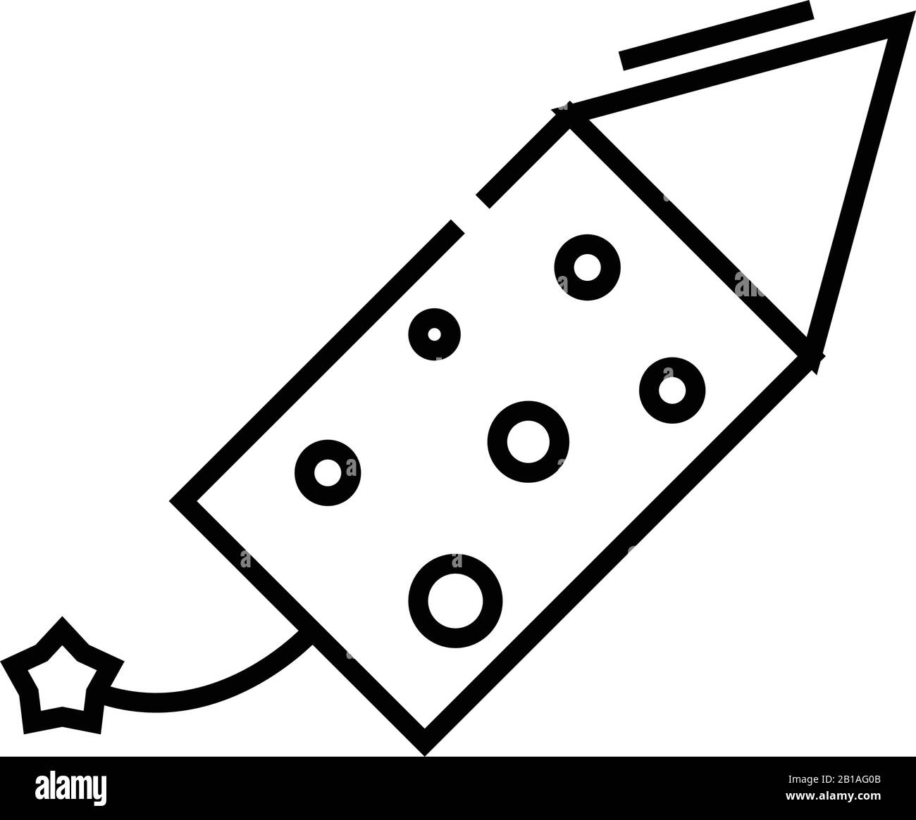 Cracker line icon, concept sign, outline vector illustration, linear ...