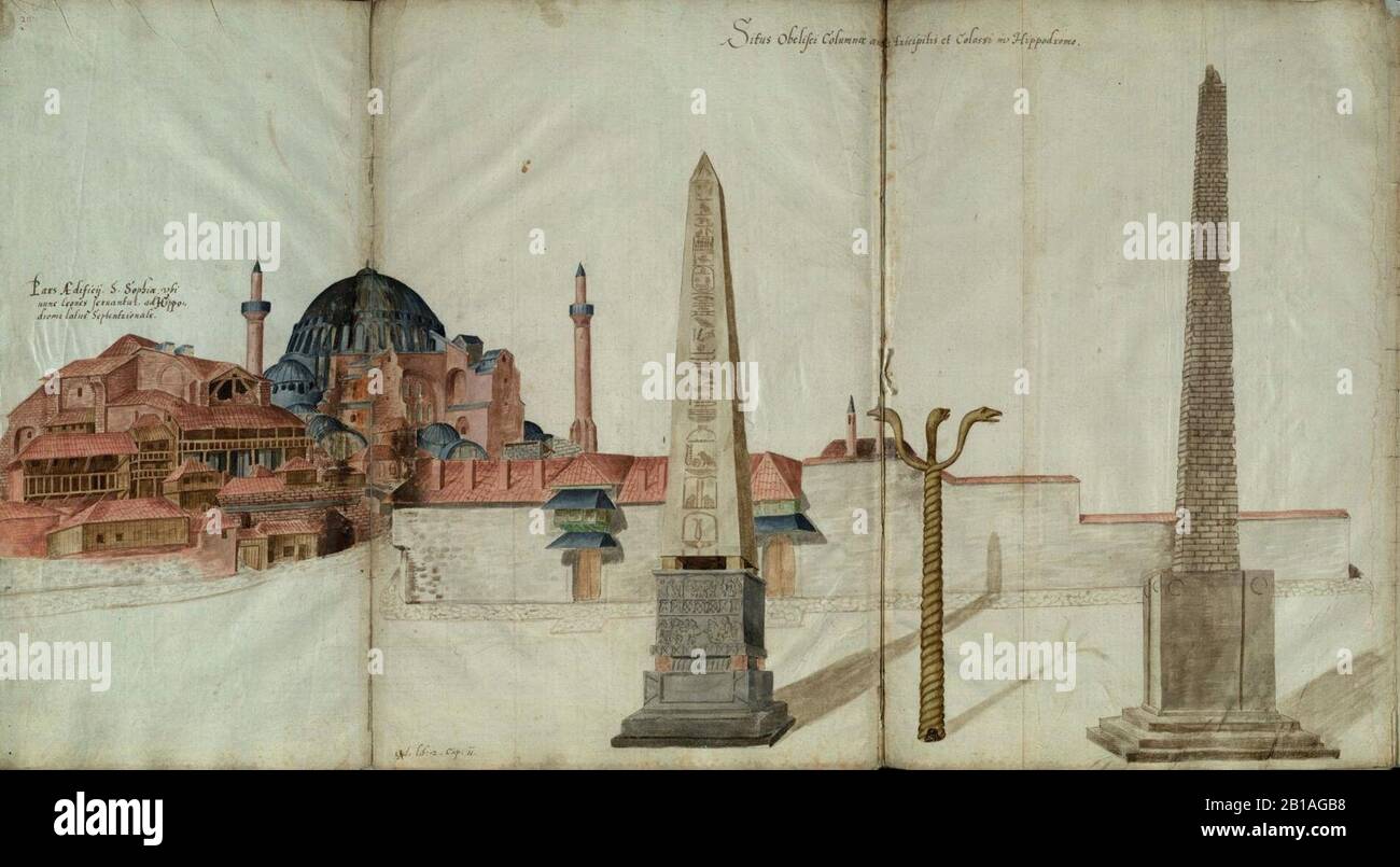 Freshfield Album fol 20 - General view of St Sofia, adjacent buildings ...
